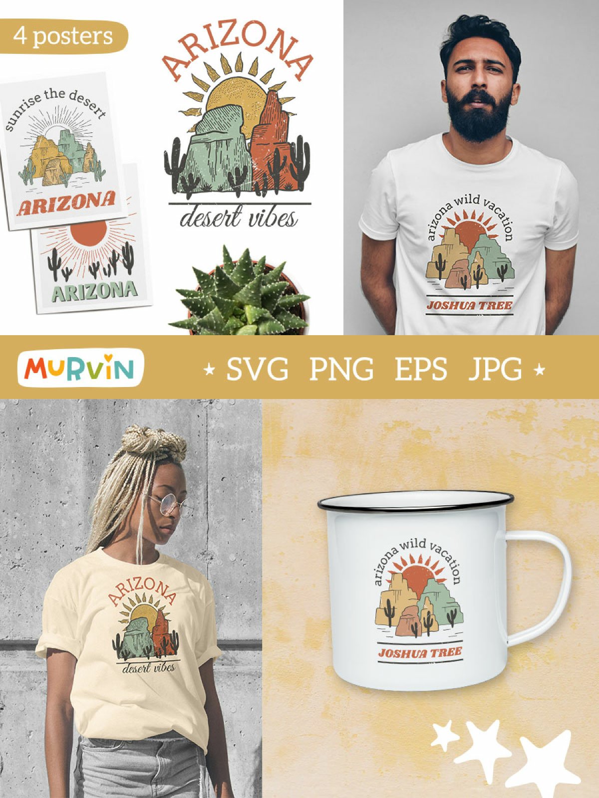 Arizona desert. Retro pack