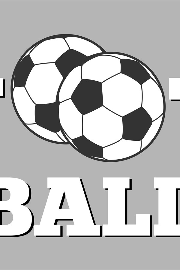 Football letters and ball background vector (850912)