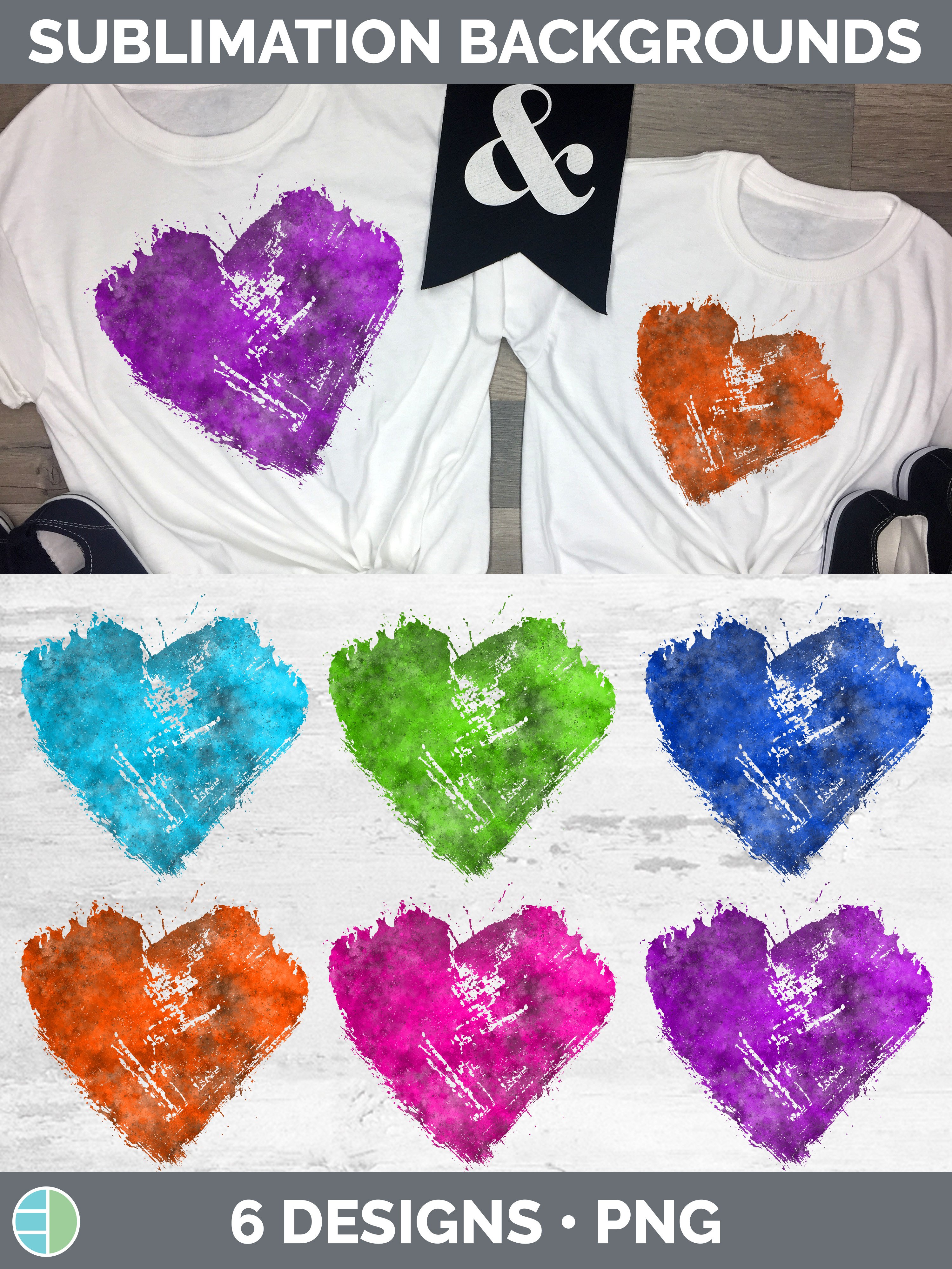 Bright Distressed Heart Clipart