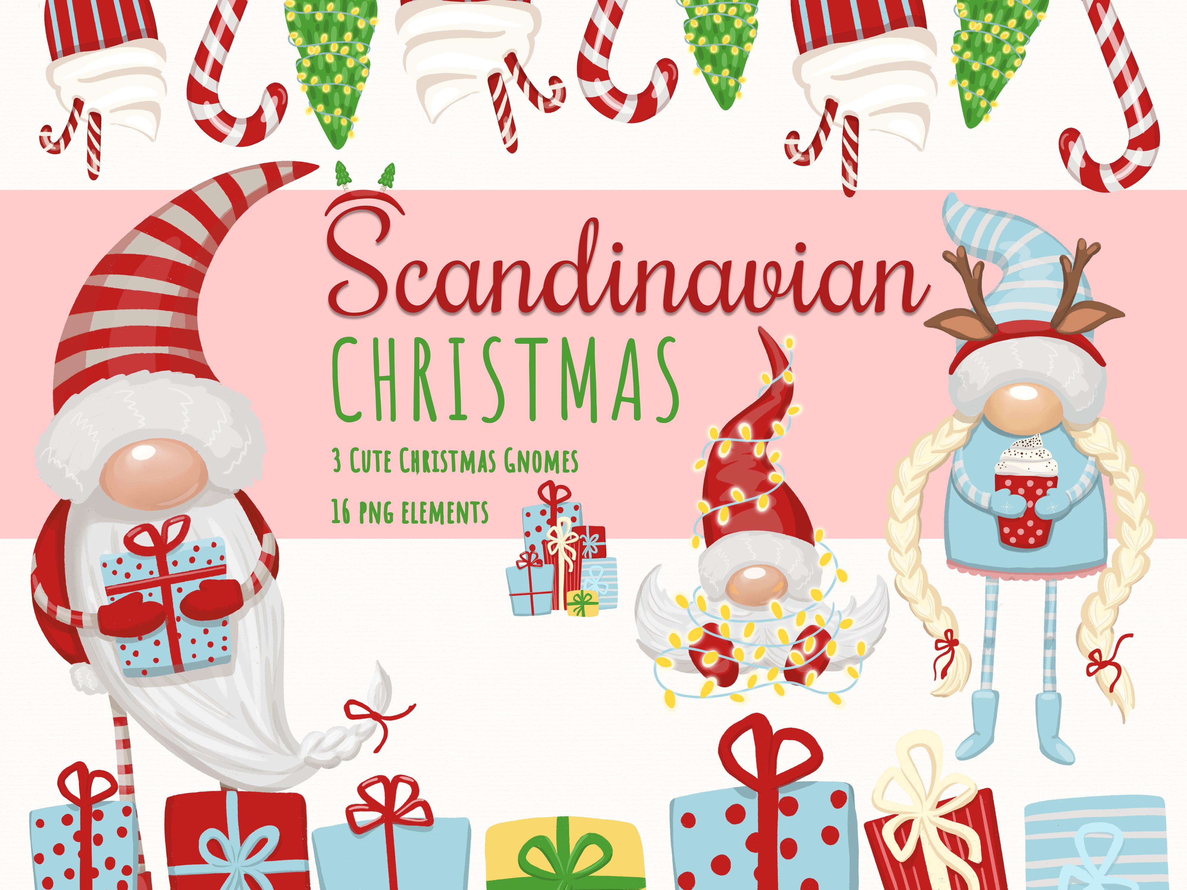 Scandinavian Christmas Gnome clipart, Christmas (1089495)