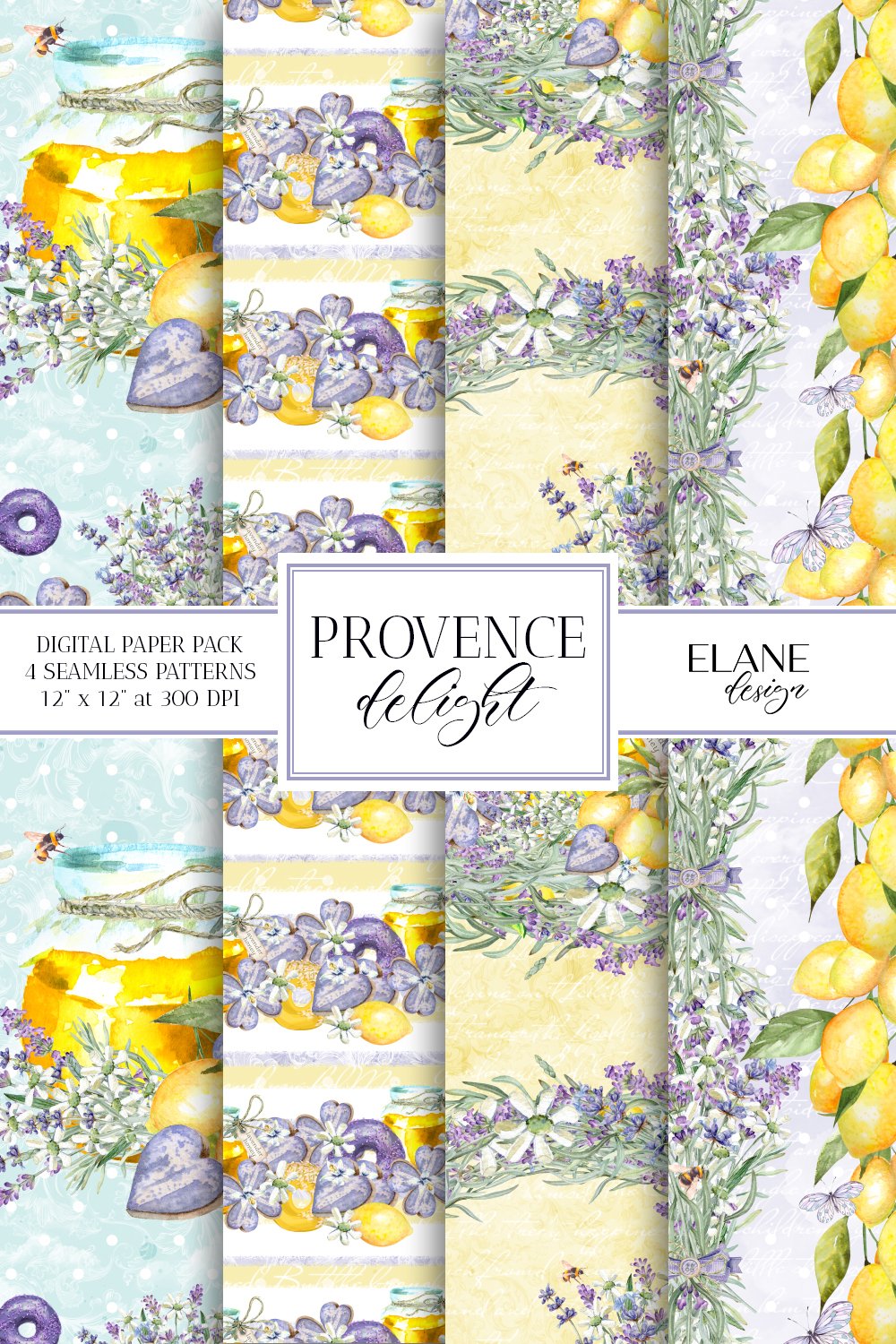 Lavender Lemon Digital Paper, Provence (3880420)