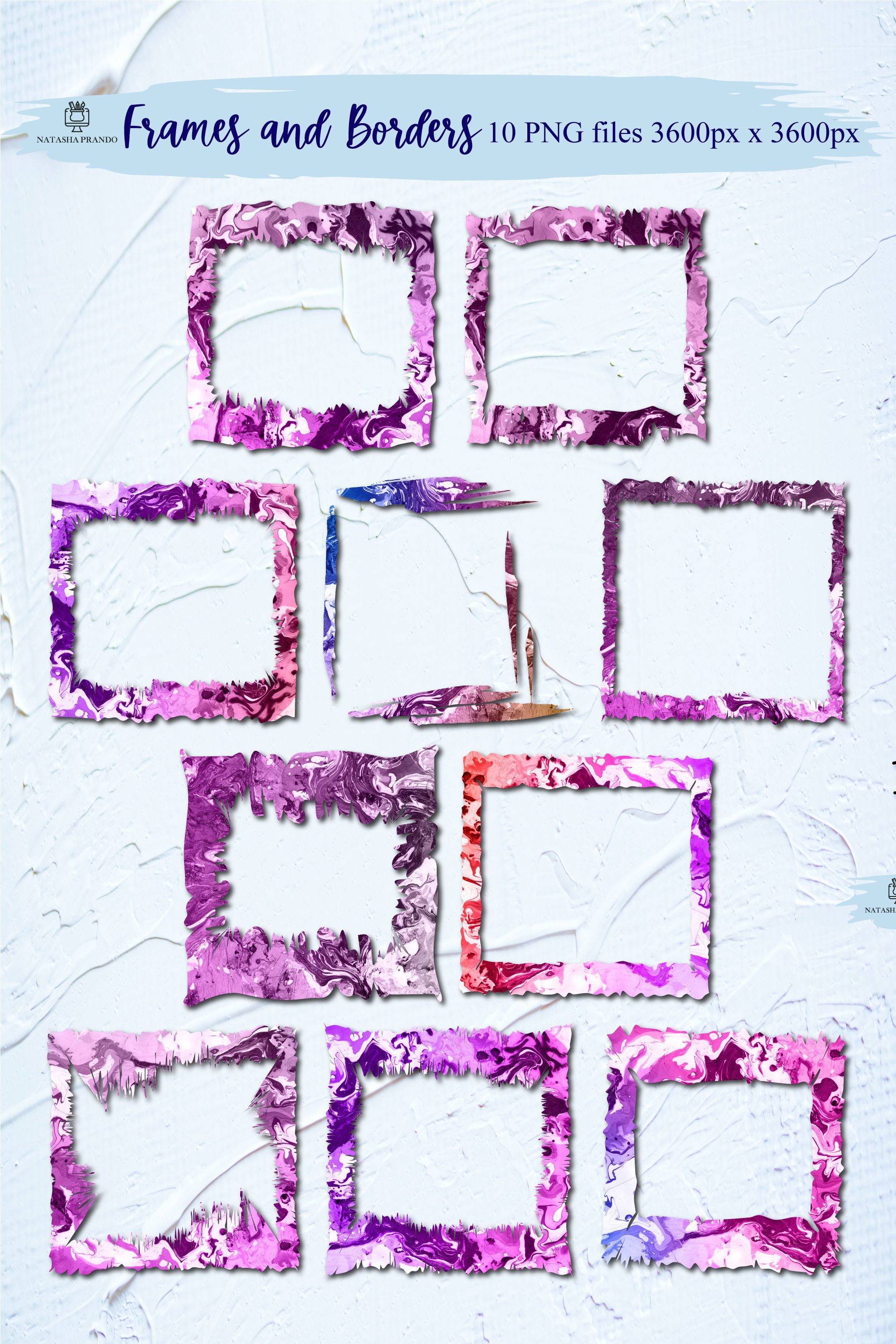 Rose Gold Marble Texture Frames