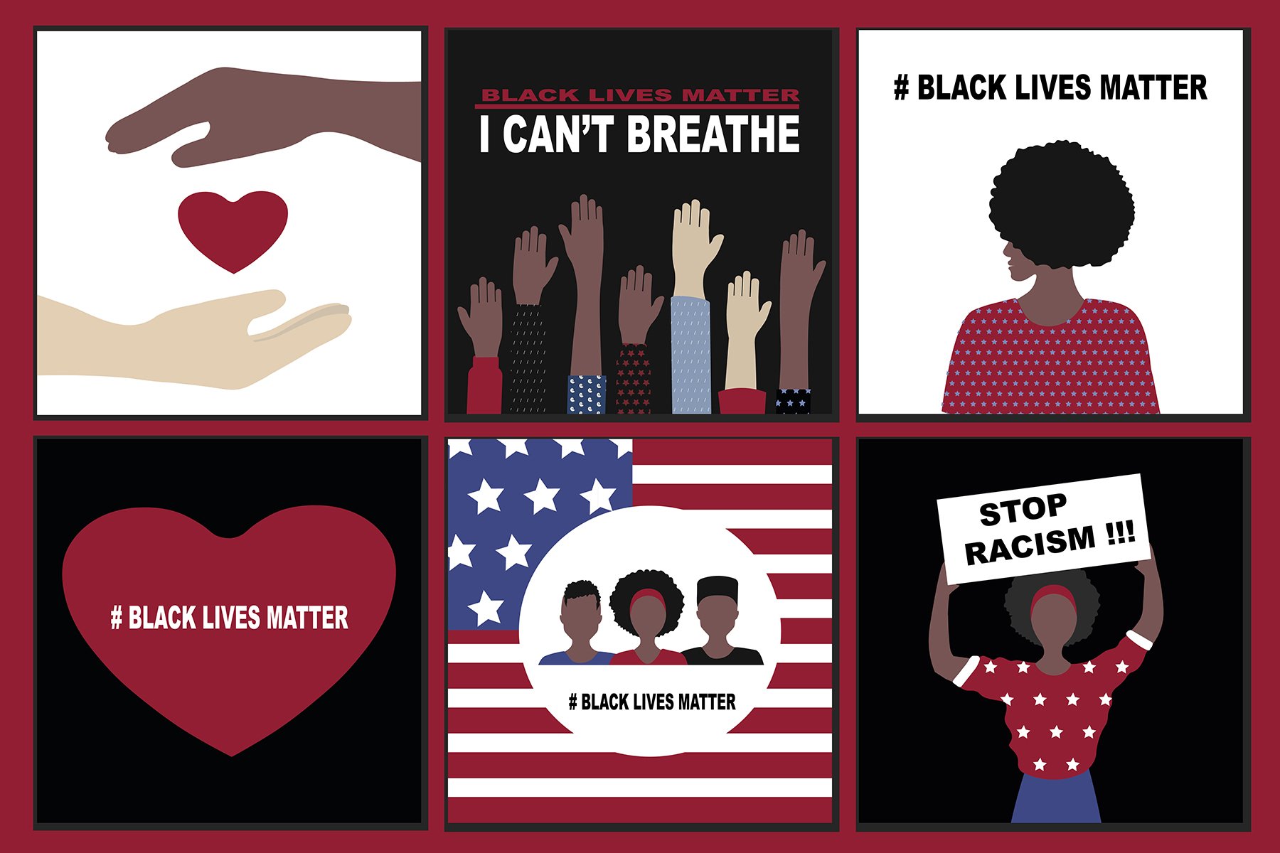 Big set Black Lives Matter BLM