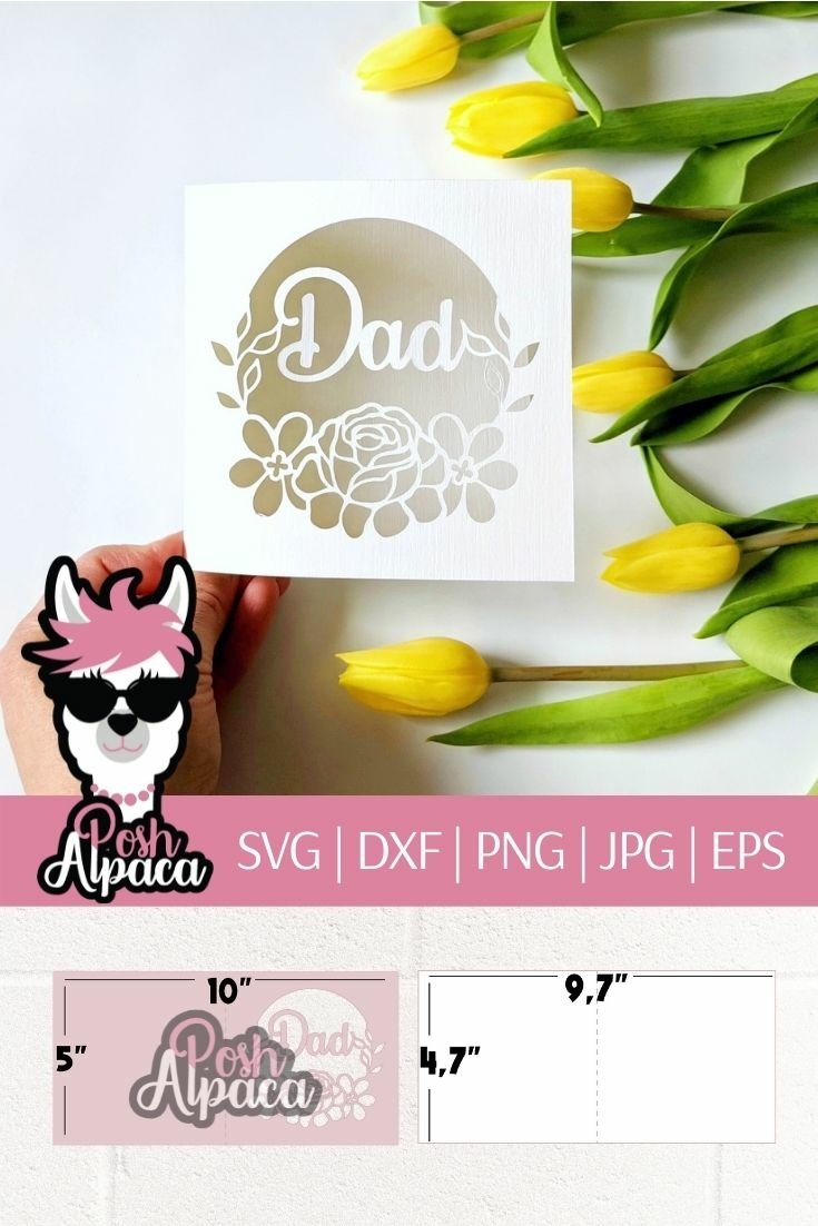 Dad card svg for birthday, thank you Dad card template
