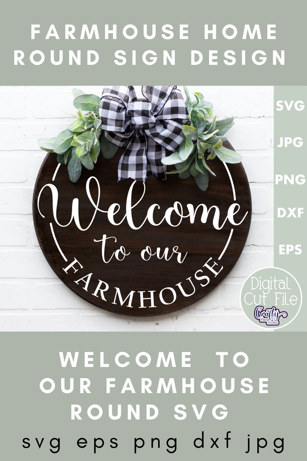 Farmhouse Home Round Sign Svg | Welcome To Our Farmhouse
