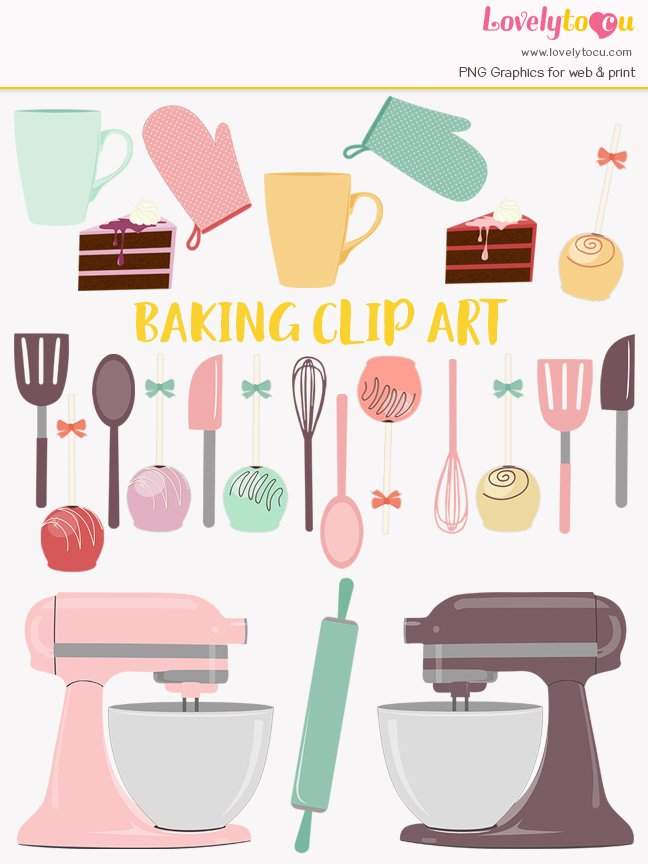 Cake bakery clipart set (558310)