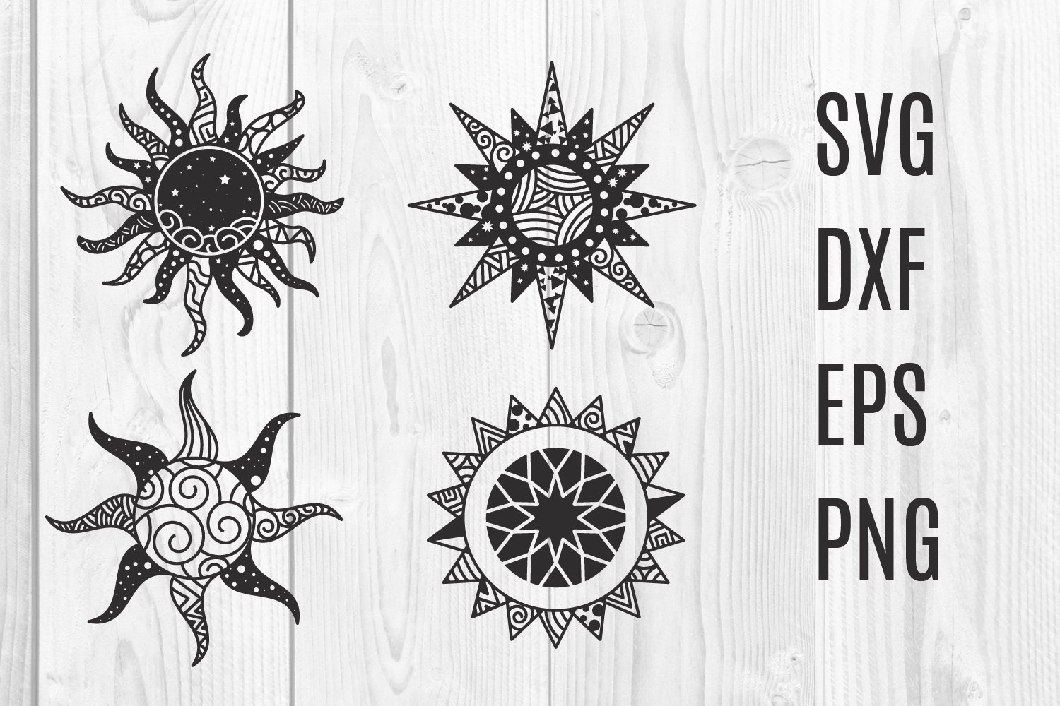 Sun Mandala - Zentangle Sun, sun SVG