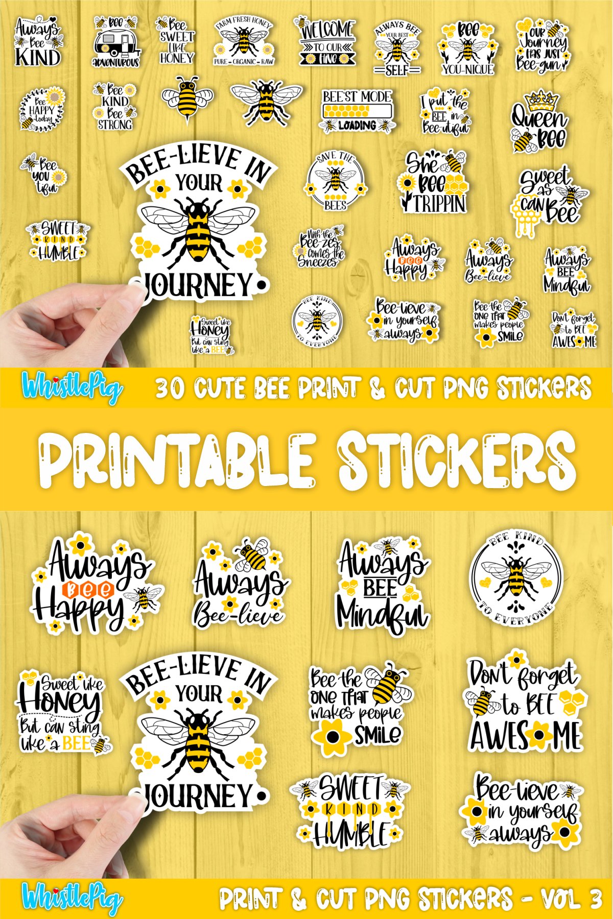 Bumble Bee Stickers Cute Bumble Bee Stickers Honey Bee