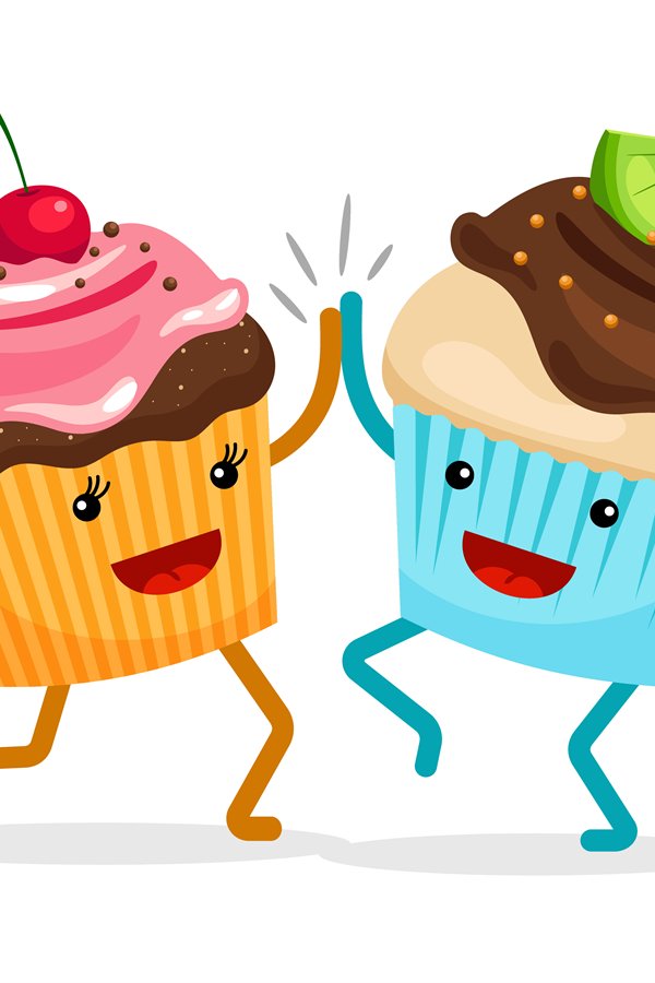 Cartoon muffins forever friends illustration
