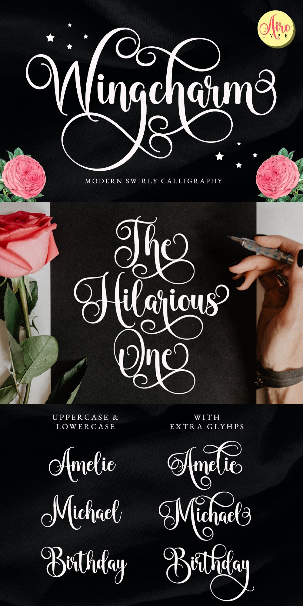 Swirly Script Font Tattoos