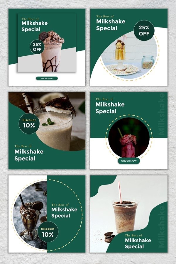 Instagram Feed Template - Milkshake
