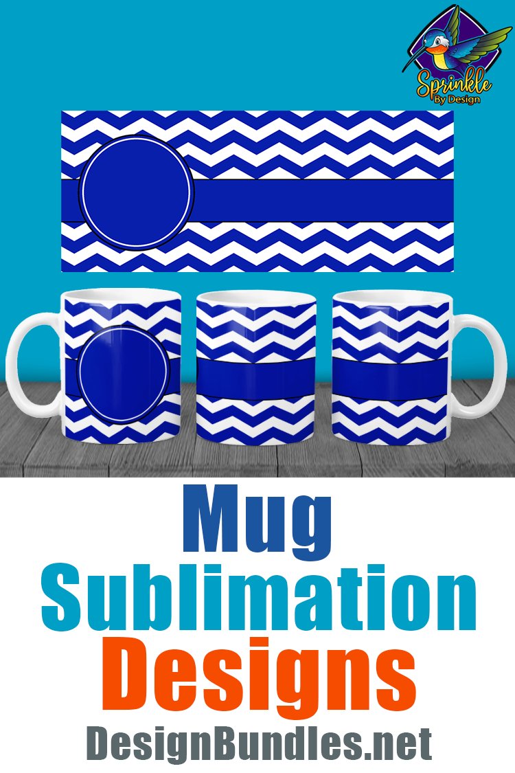 Dark Blue Chevron Mug Sublimation - Sublimation Mug Designs
