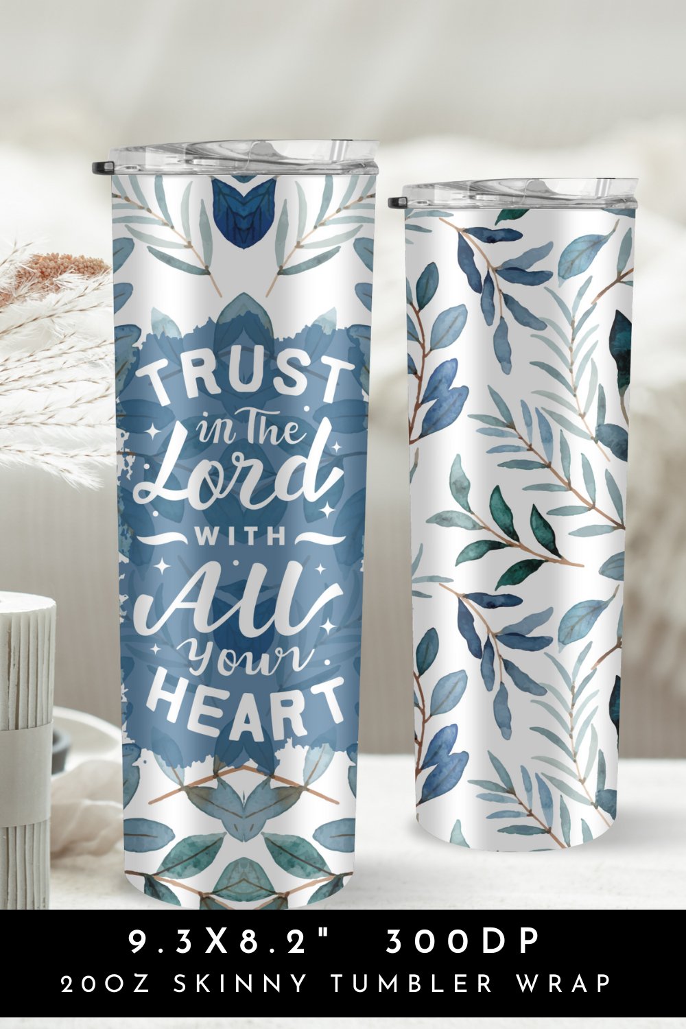 Tumbler Wrap with Scripture Jesus Faith Quote (2313250)
