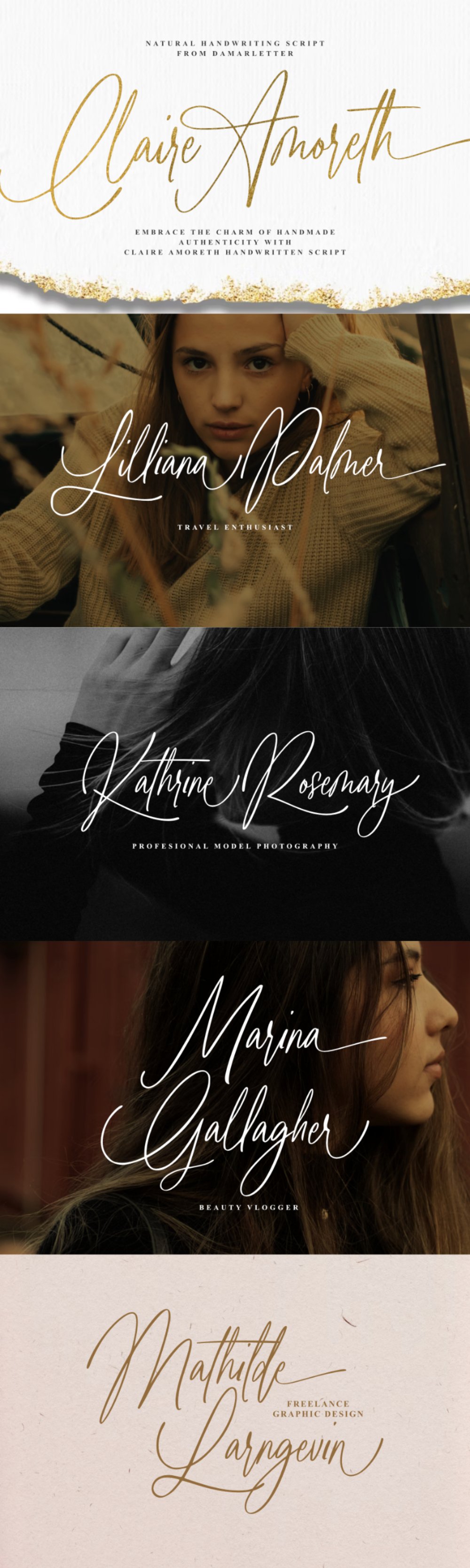 Claire Amoreth Handwritten Script