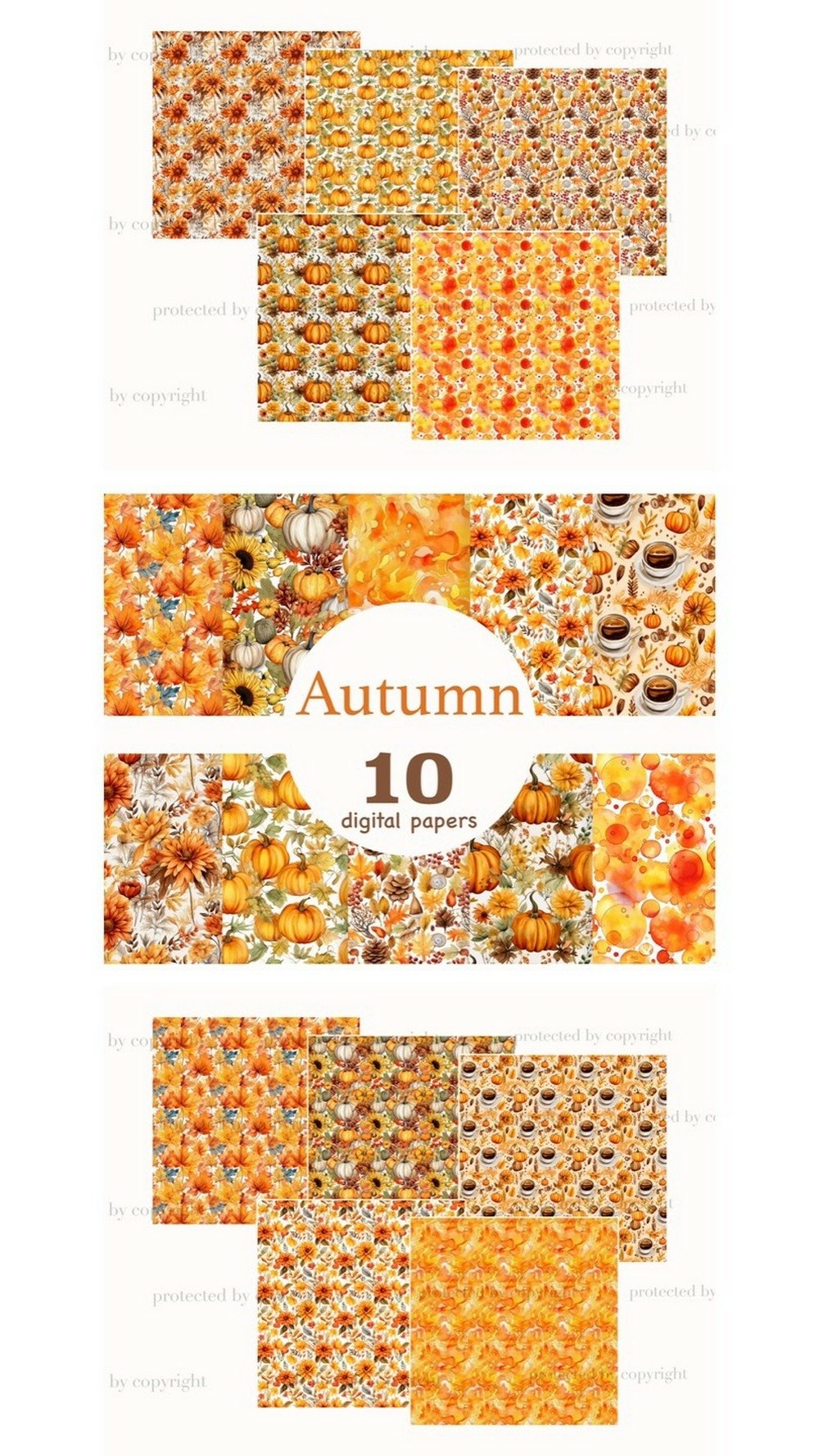 Autumn Seamless Paper | Pumpkin Pattern Collection