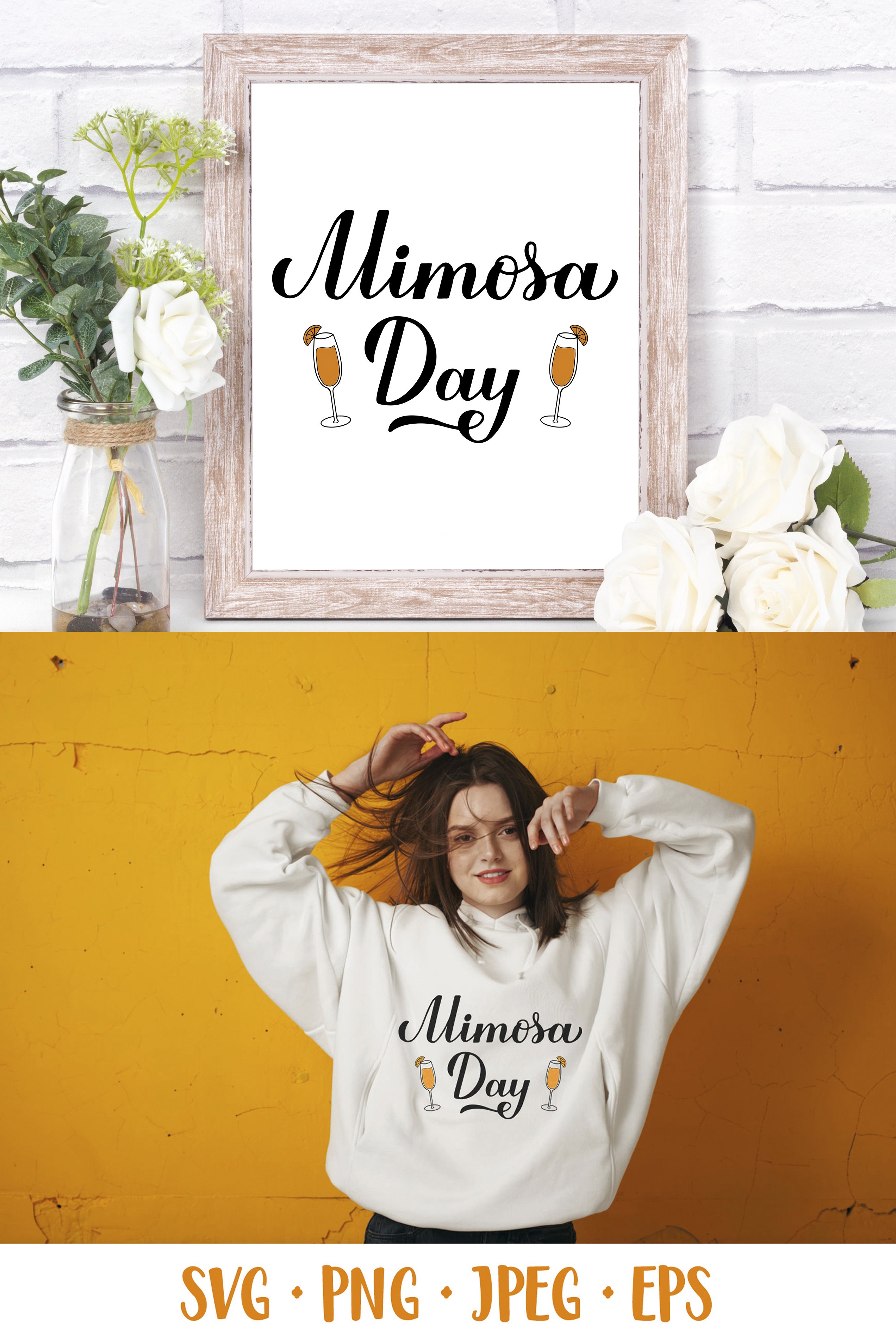 Mimosa Day. Mimosa SVG. Calligraphy hand lettering