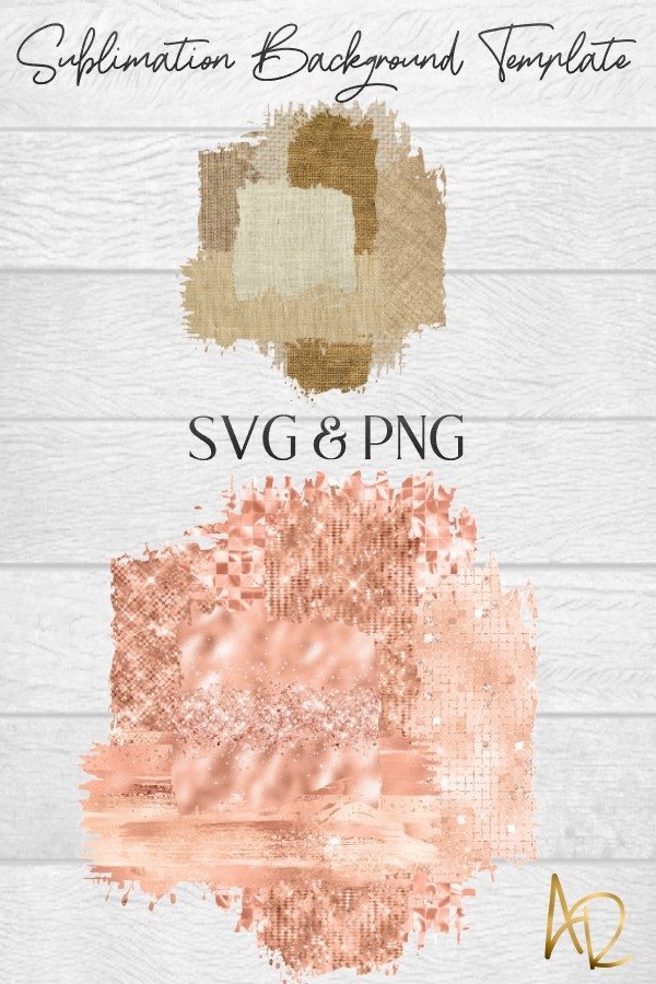 Sublimation Background Pink and Burlap SVG & PNG Template