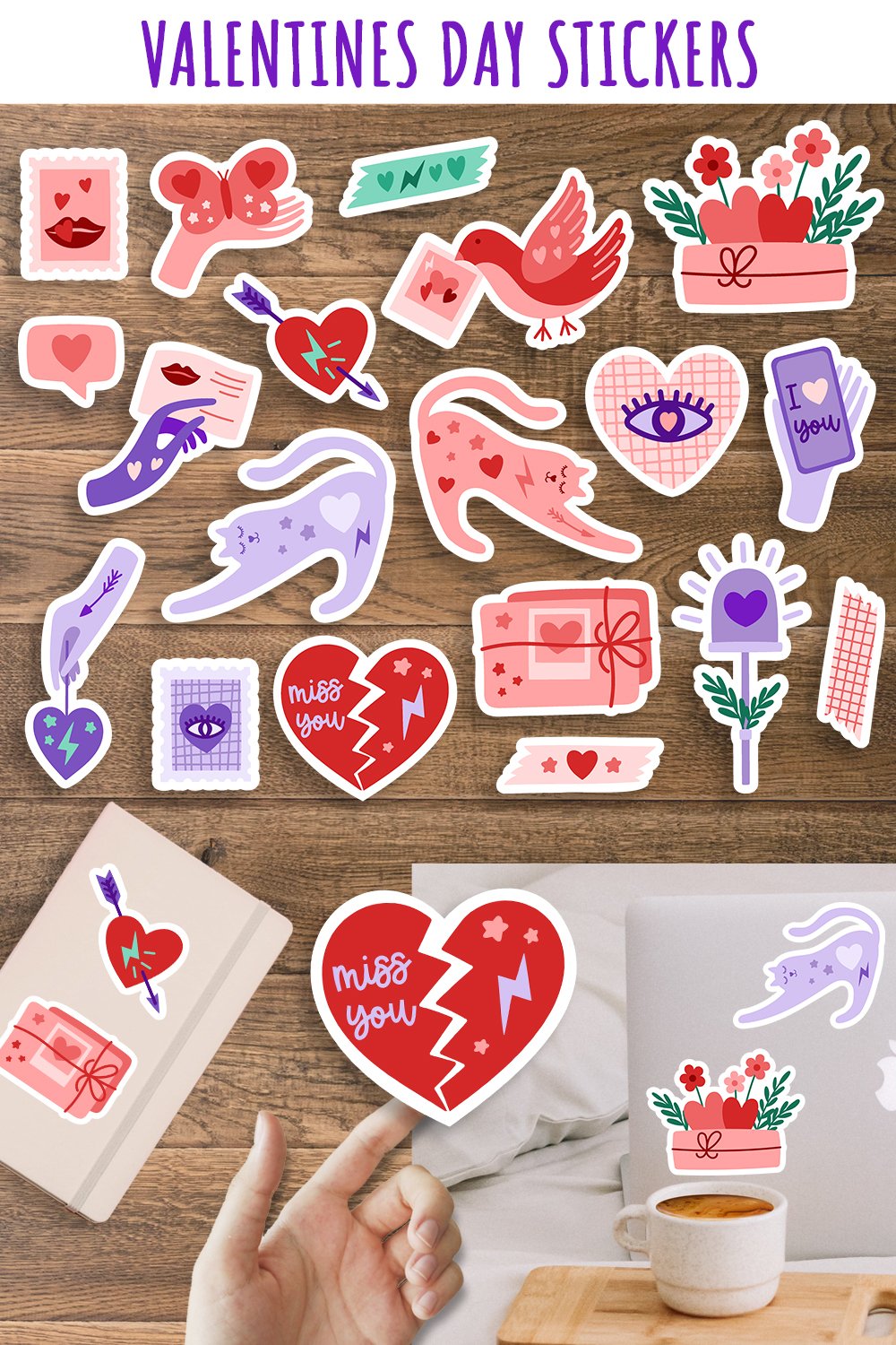 Valentines Day Stickers | Valentine Sticker Bundle