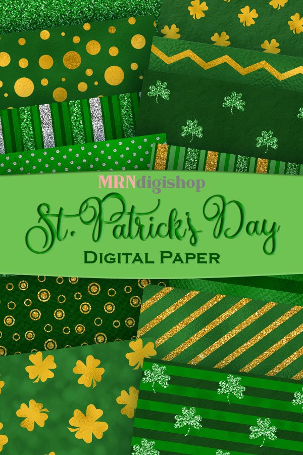 St. Patrick's Day Digital Paper Pack (1194684)