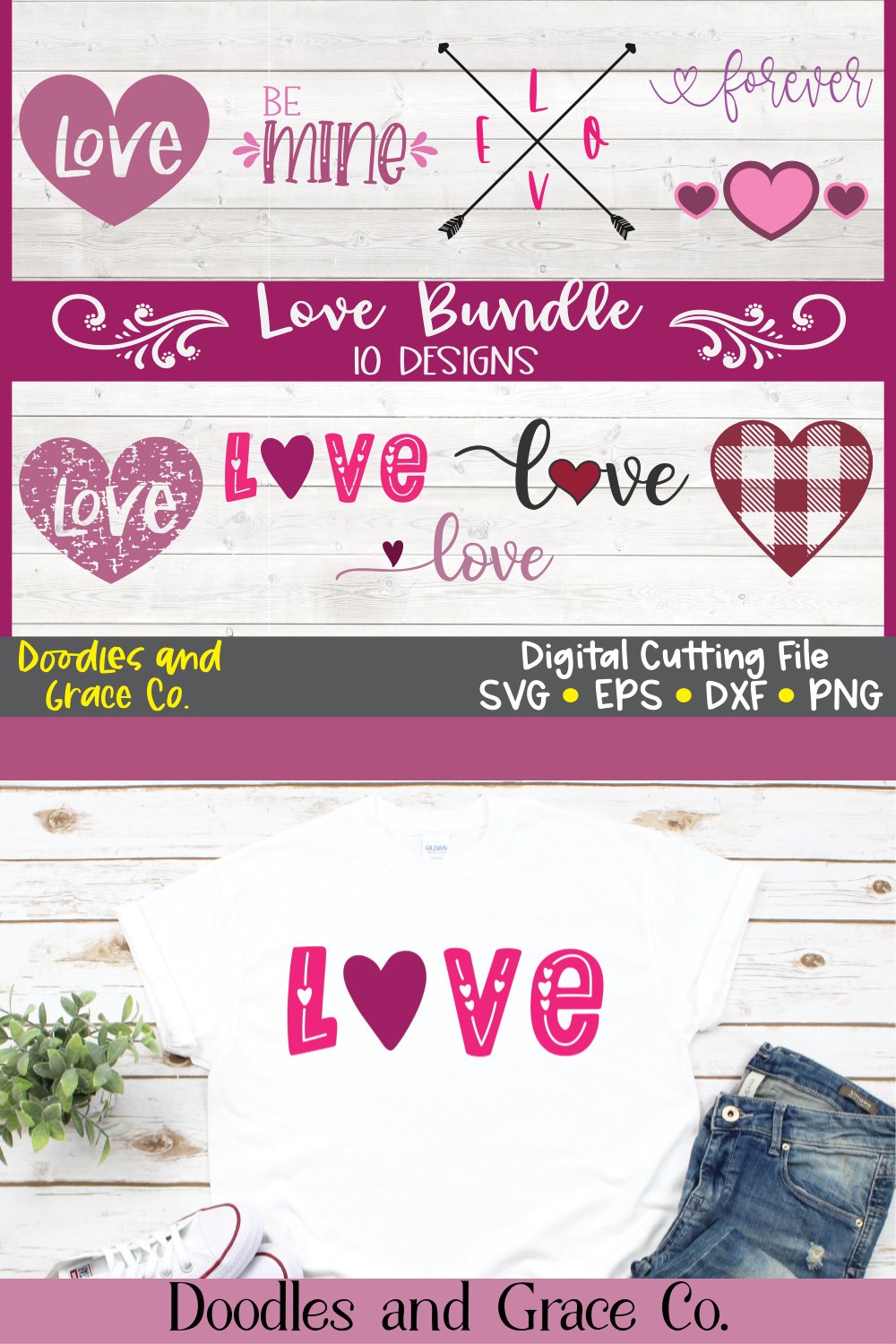 Love Bundle - Valentine's Day Bundle SVG - DXF - EPS - PNG