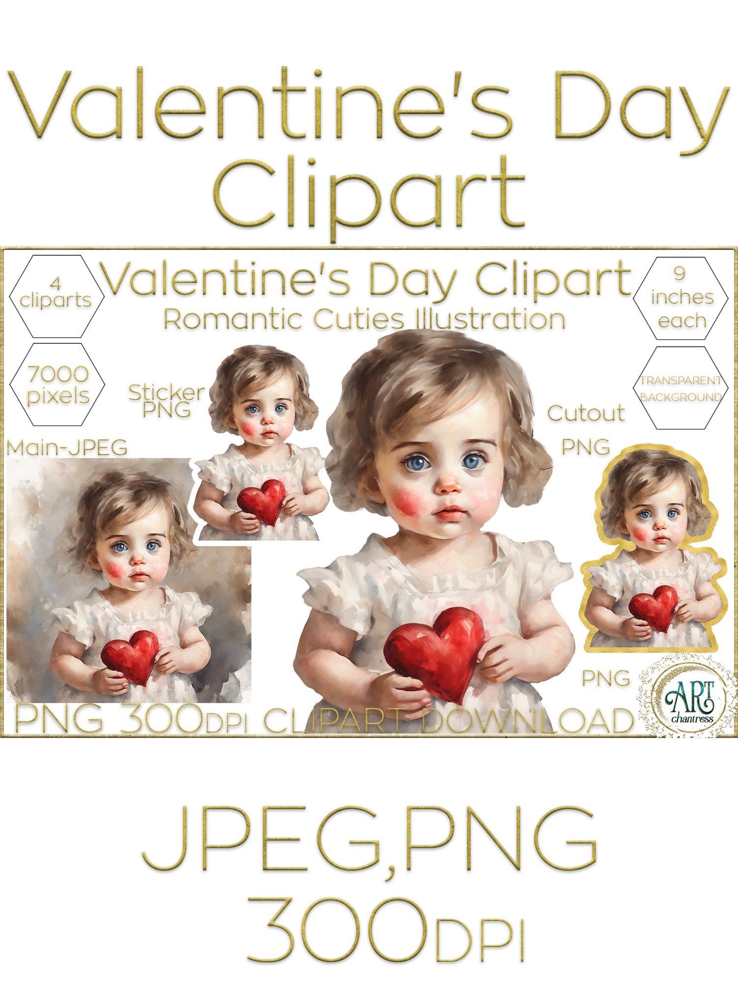 Valentines Day Cute Girl Clipart Heart Graphics Sweet Girls