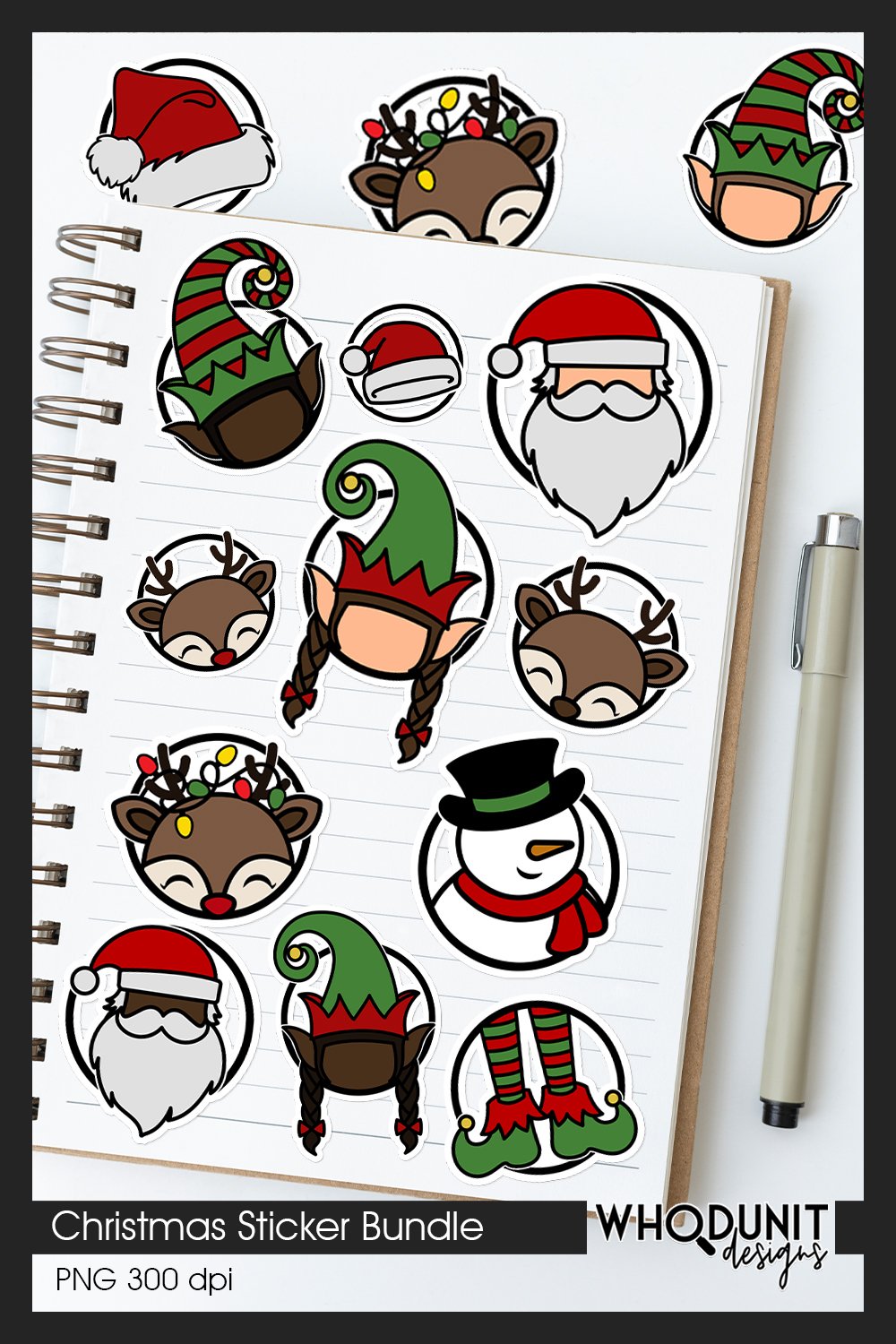 Christmas Sticker Bundle | Christmas clipart