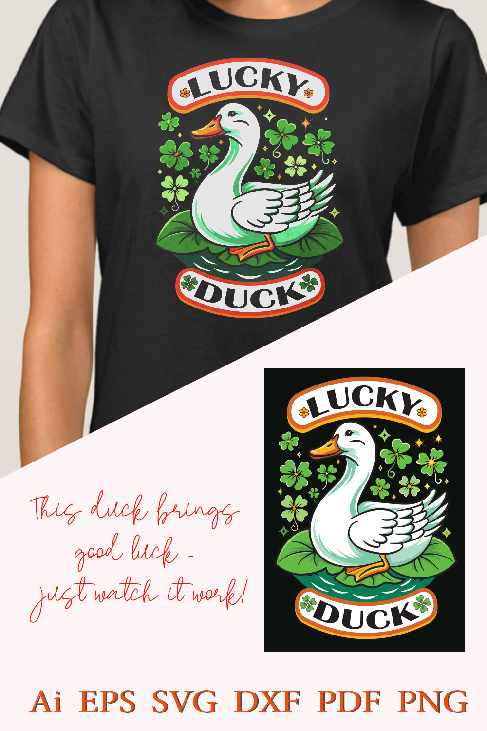 ‘Lucky Duck’ vector illustration