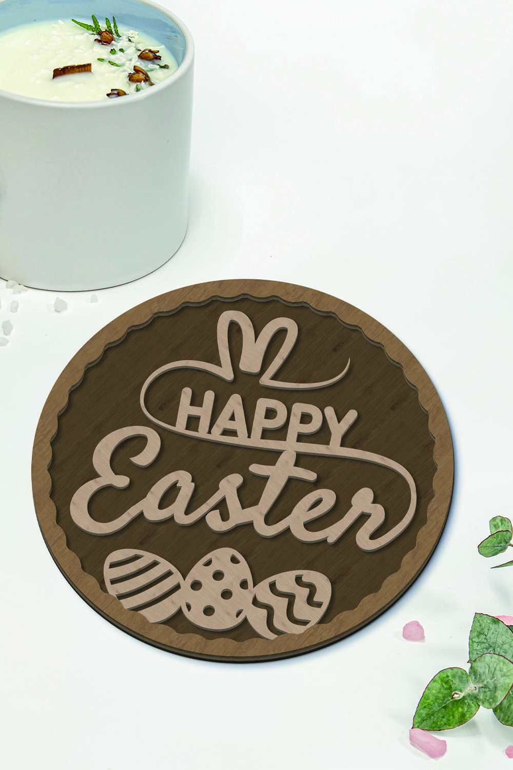 Happy Easter Decorative Panel, Laser Cut File