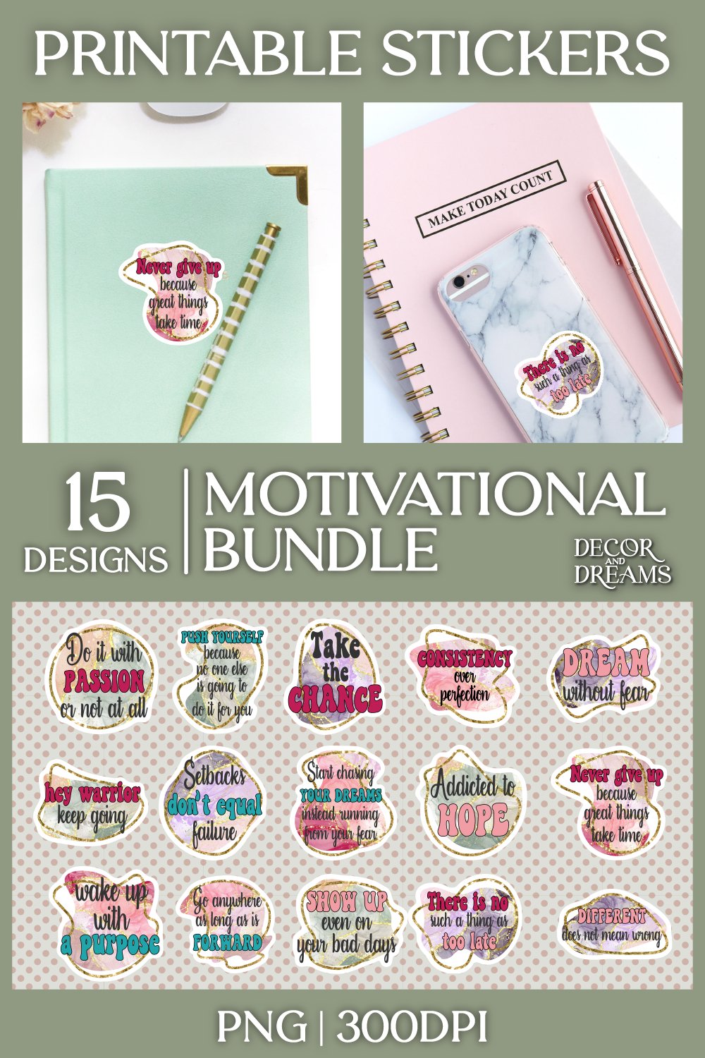 Motivational Sticker Bundle | Positivity Sticker Bundle