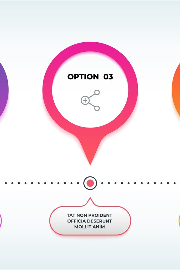 Realistic step infographic. 3D option flow chart, timeline g