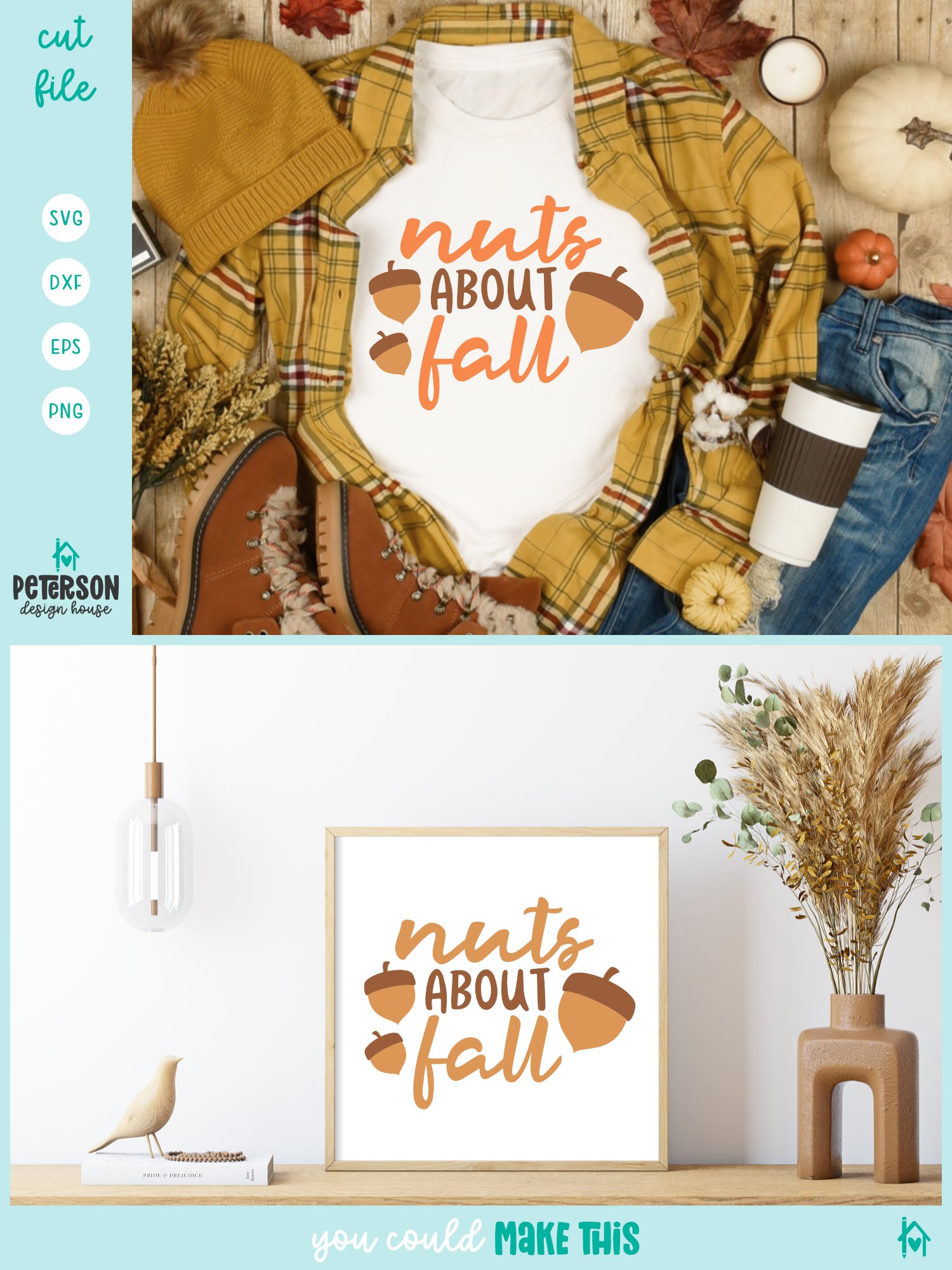 Nuts About Fall SVG Cut File (2170790)