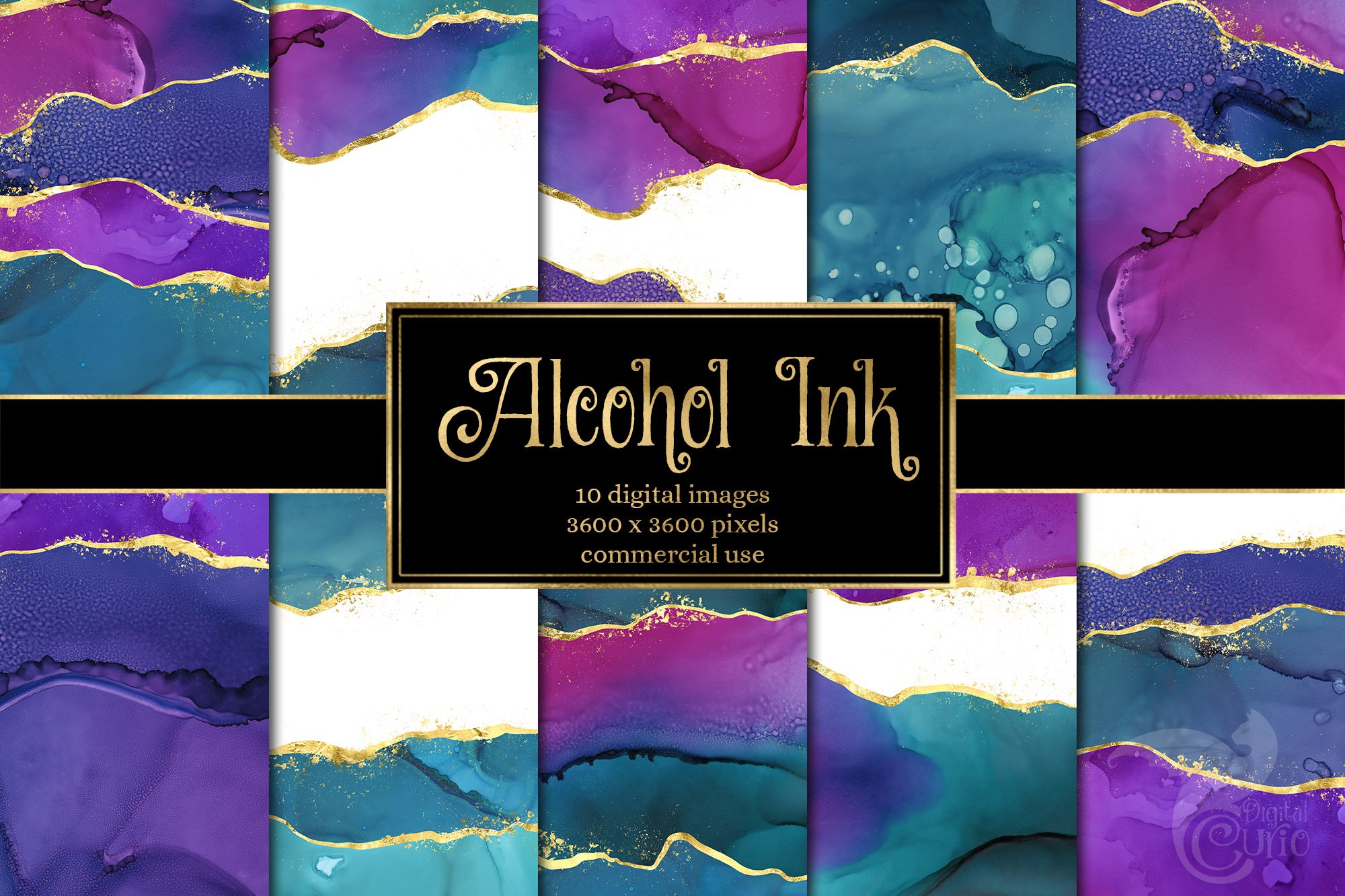 Alcohol Ink Backgrounds (1513810)