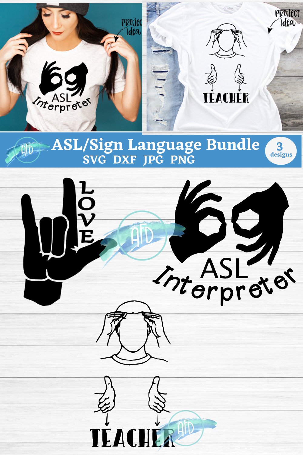 ASL interpreter svg sign language svg bundle I love you sign