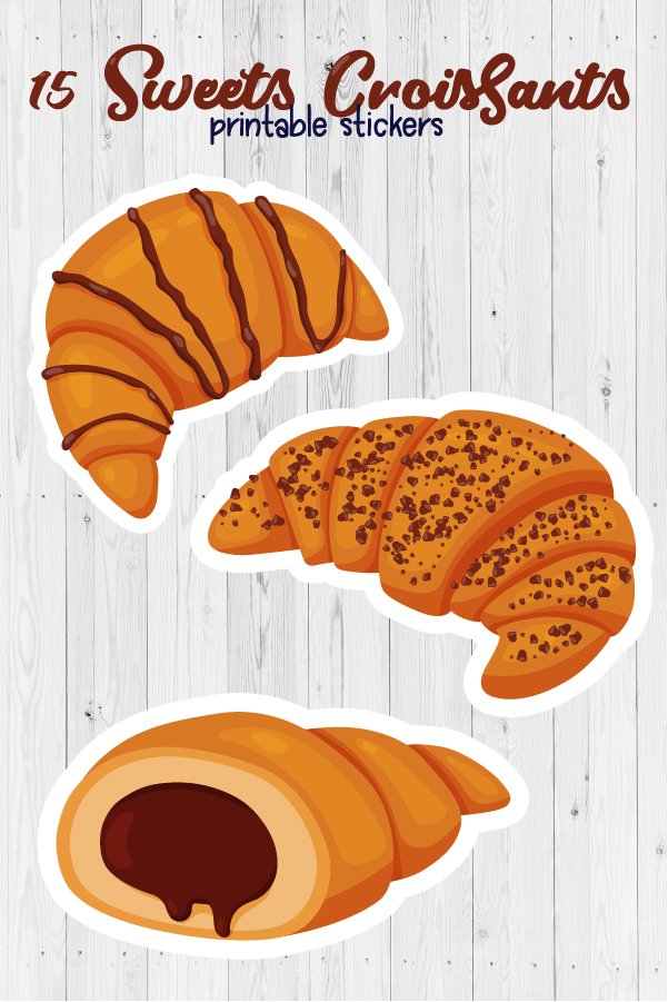 Croissant - Printable stickers