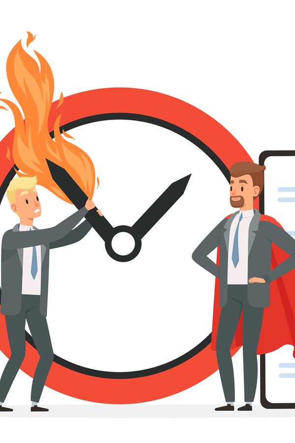 Smart time management vs chaos vector concept. Deadline illu