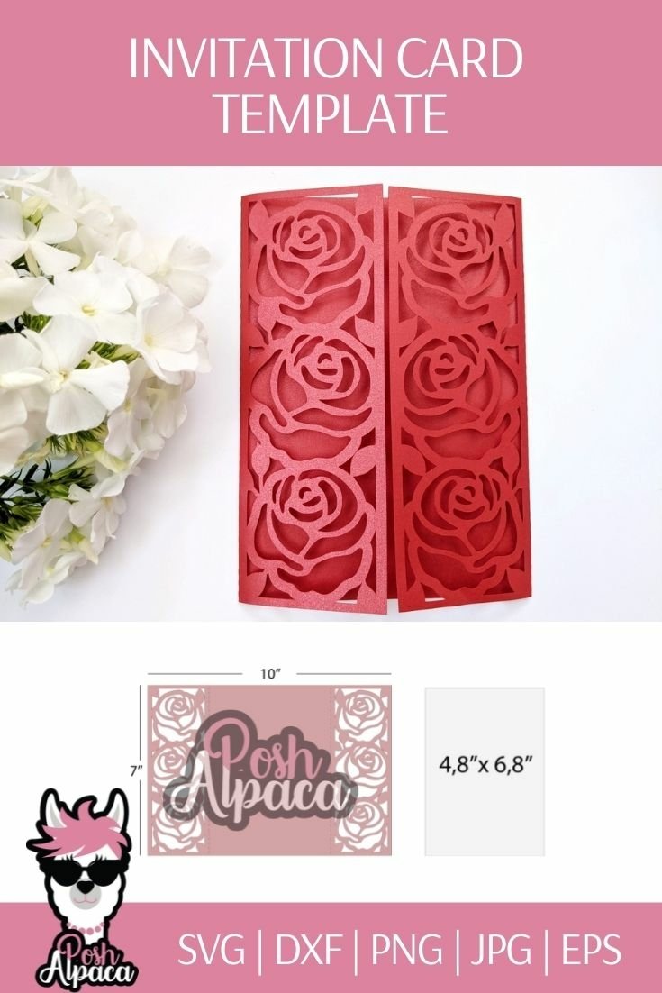 Gate fold wedding Invitation SVG