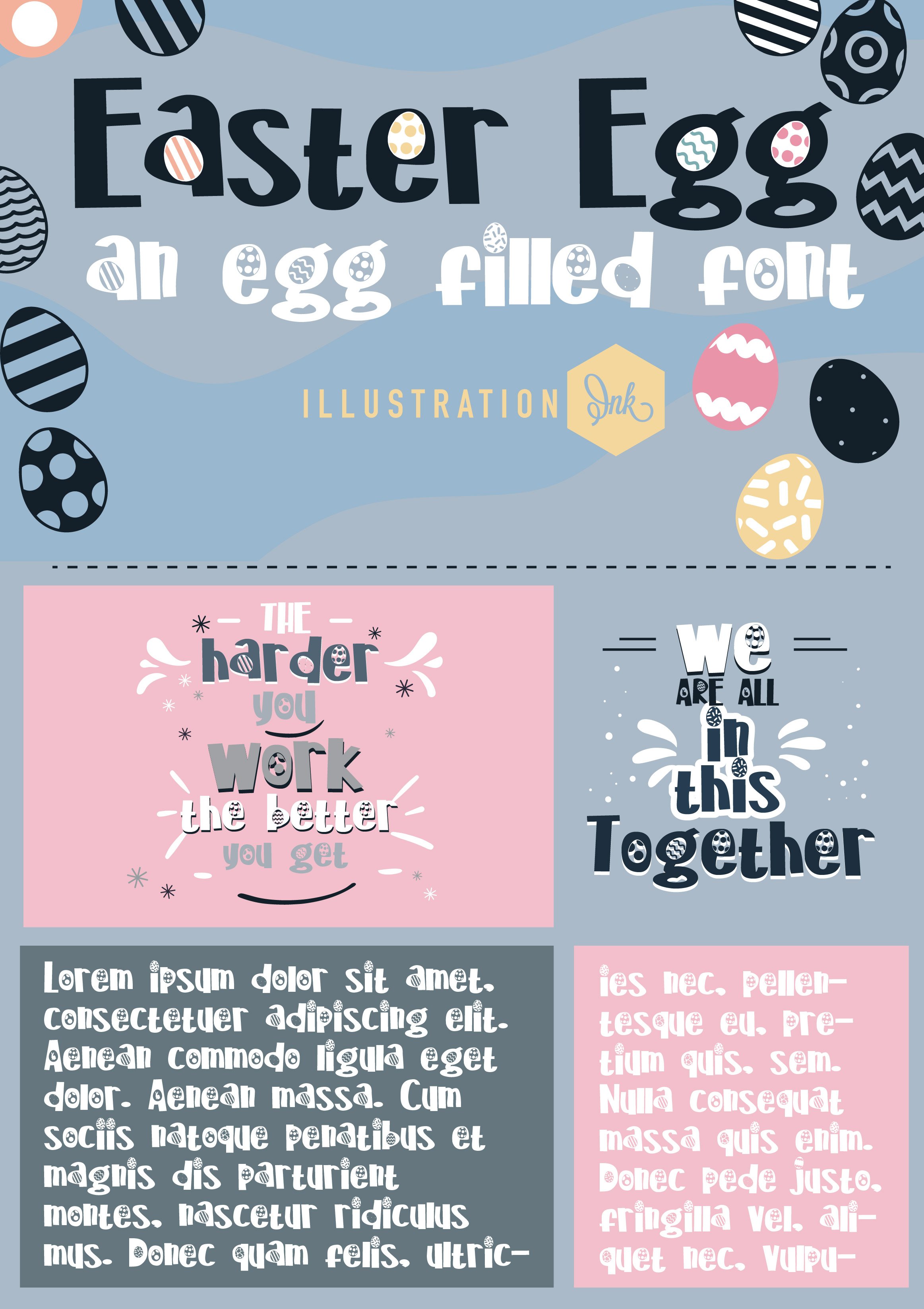 Handcrafted Easter egg font