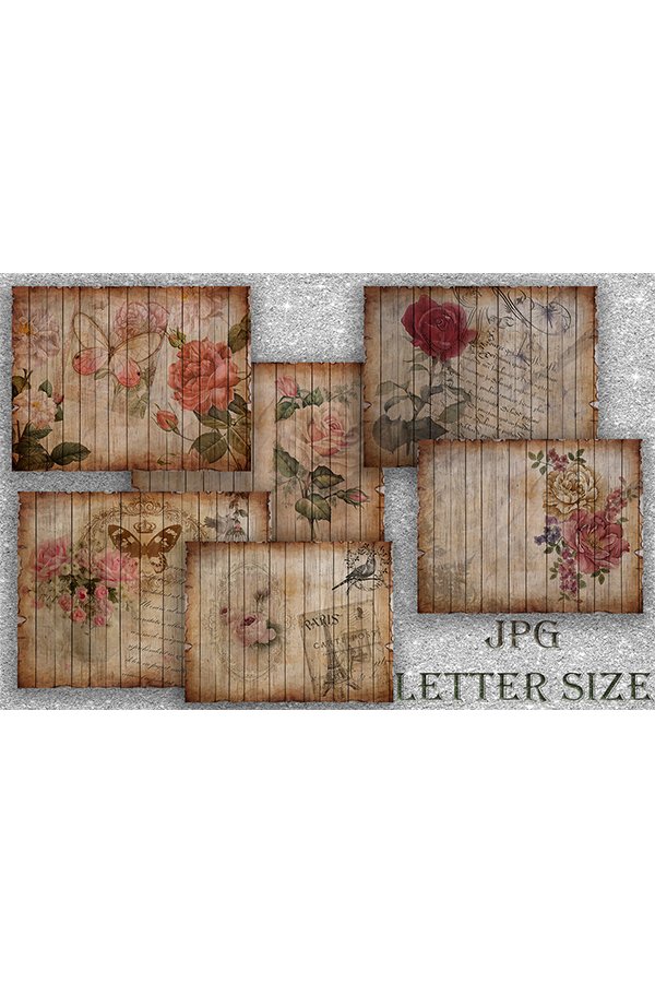 Digital Scrapbook Paper, Junk Journal Printable (1489344)