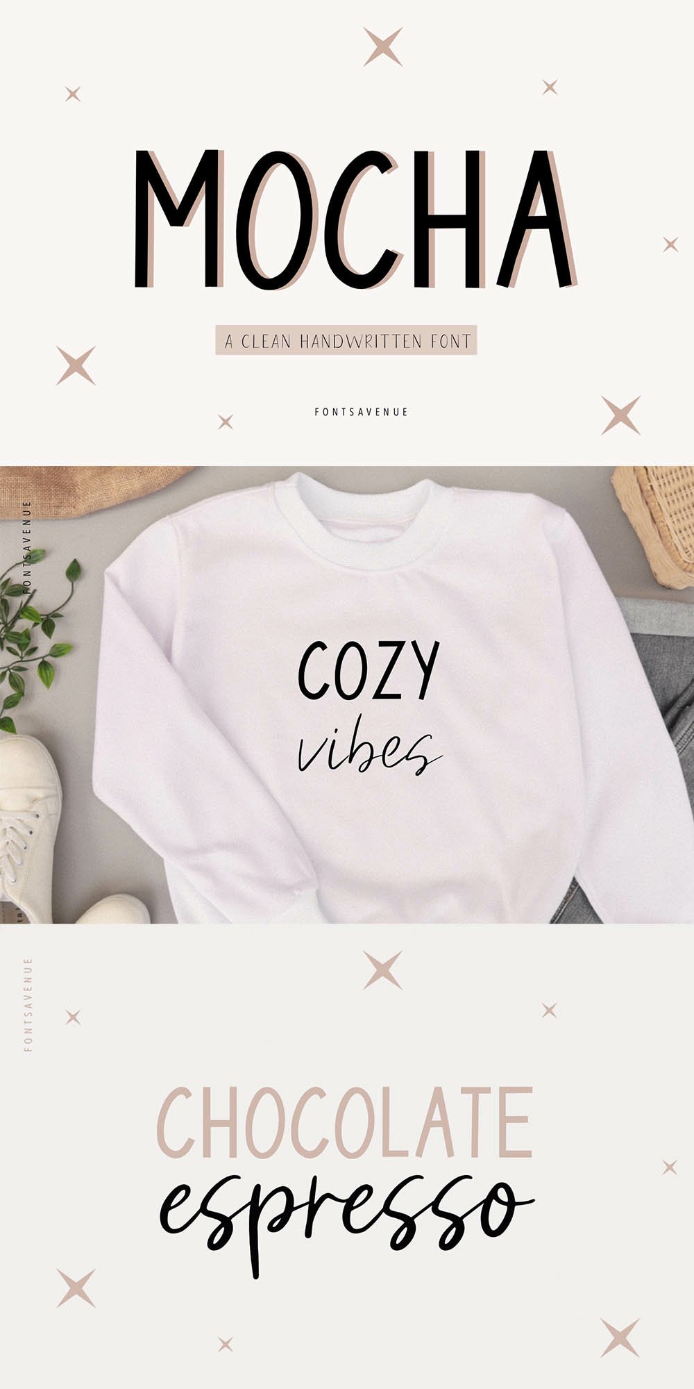 Mocha | Modern Font Uppercase