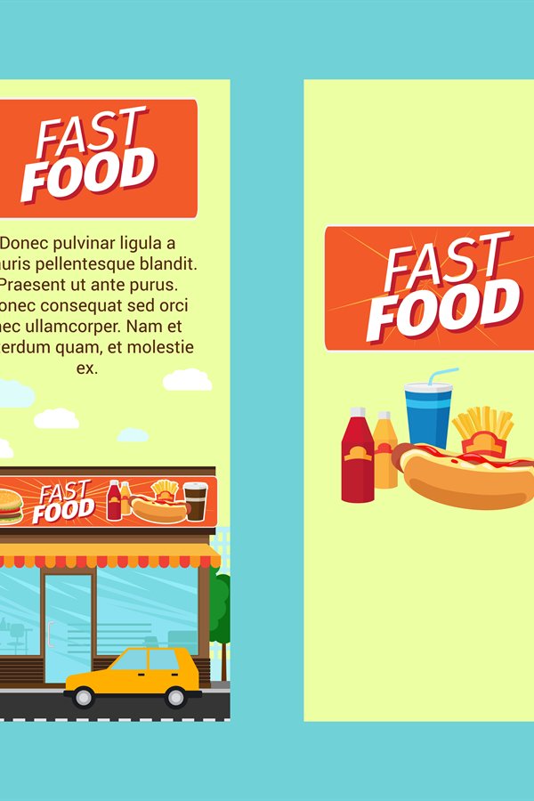 Fast food vertical flyers
