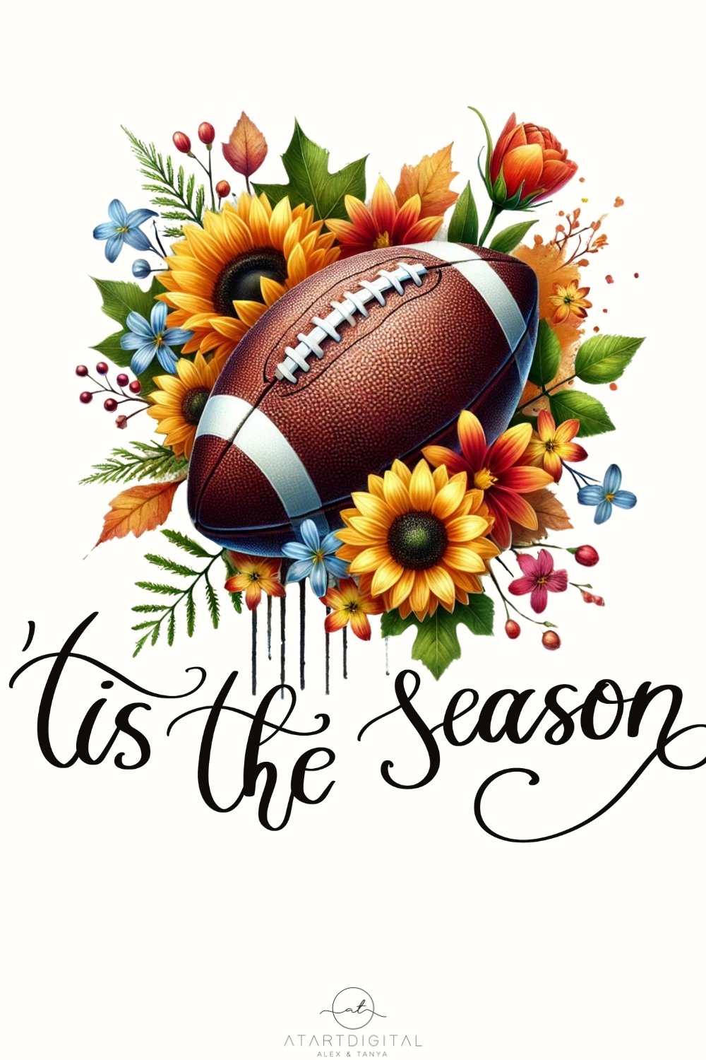 Tis the Season Football PNG Design, Transparent Crafting
