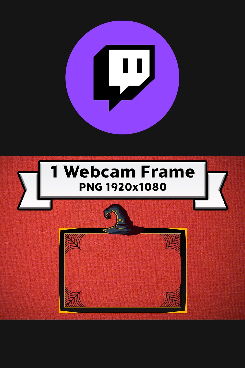 Twitch Halloween webcam frame live-stream overlay
