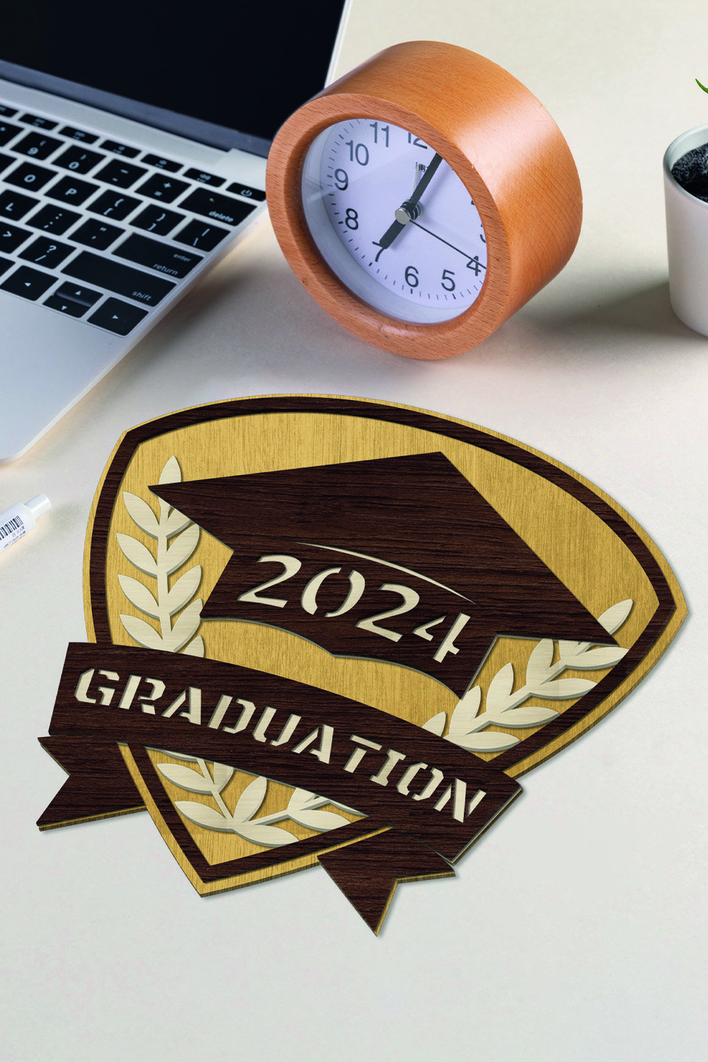 Graduation Multilayer Laser Cut Template