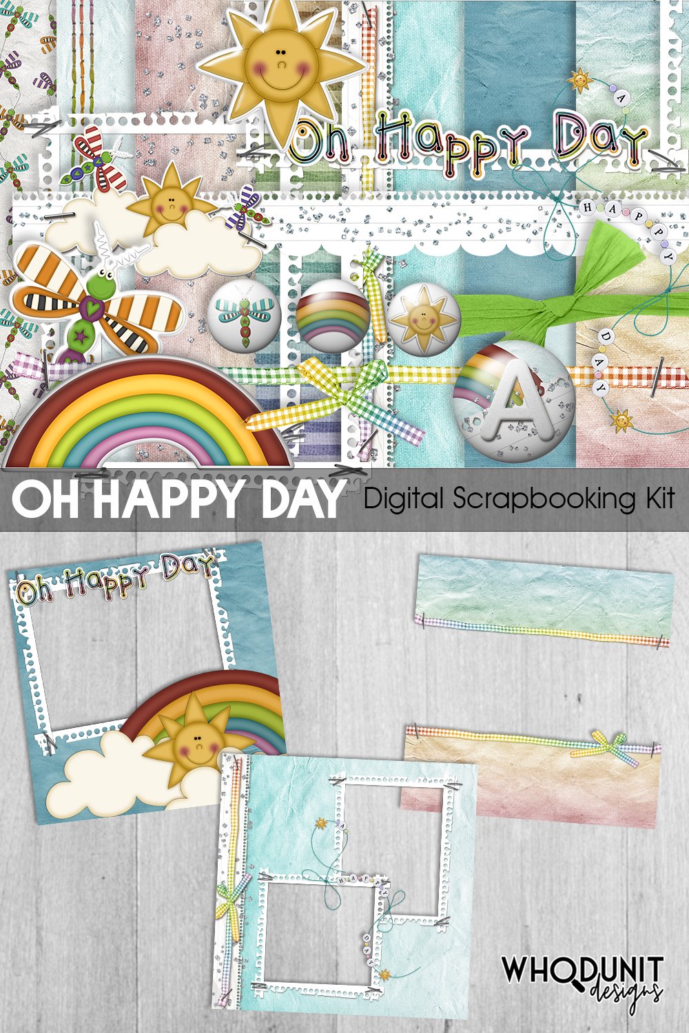 Oh Happy Day - Cute Digital Scrapbooking kit