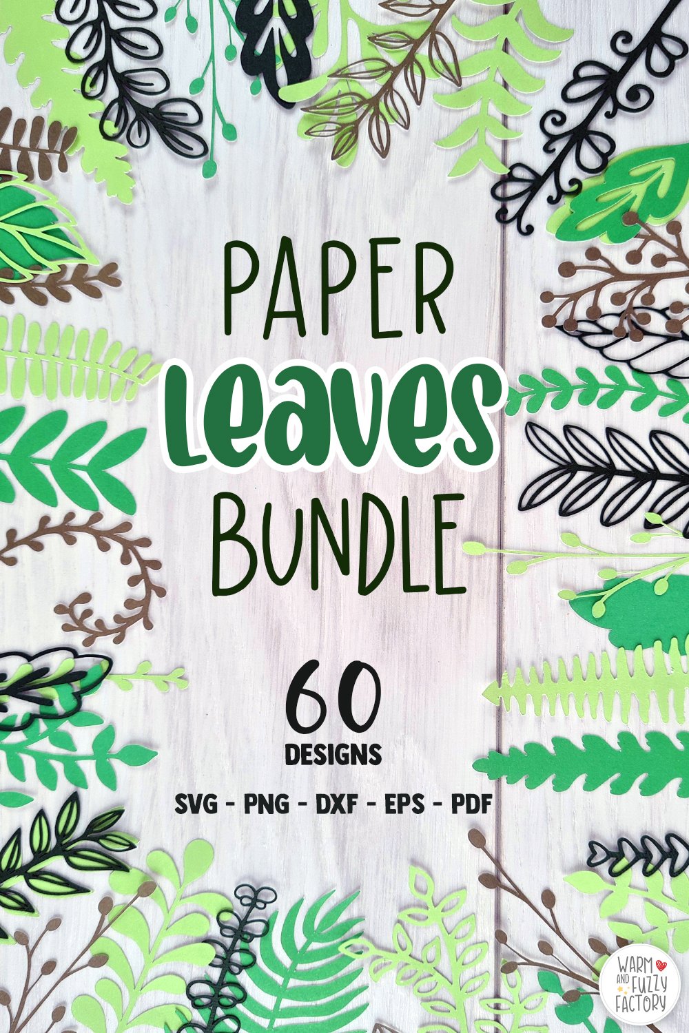 60 Paper leaves svg cut files for cutting machines