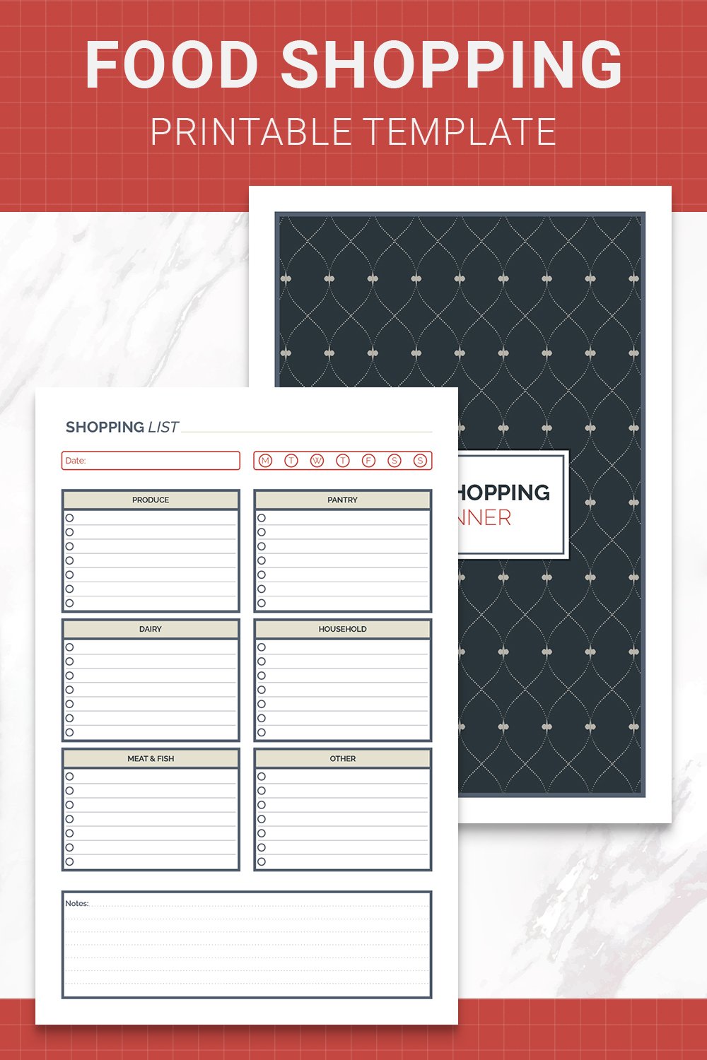 Food Shopping Printable Template