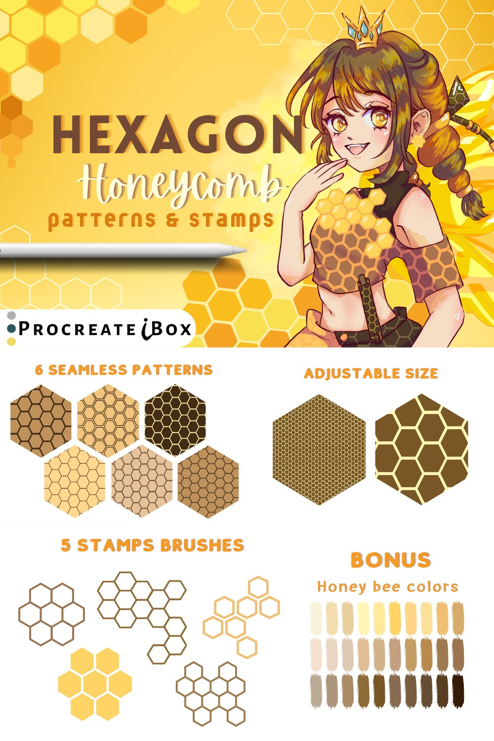 Hexagon Honeycomb Procreate