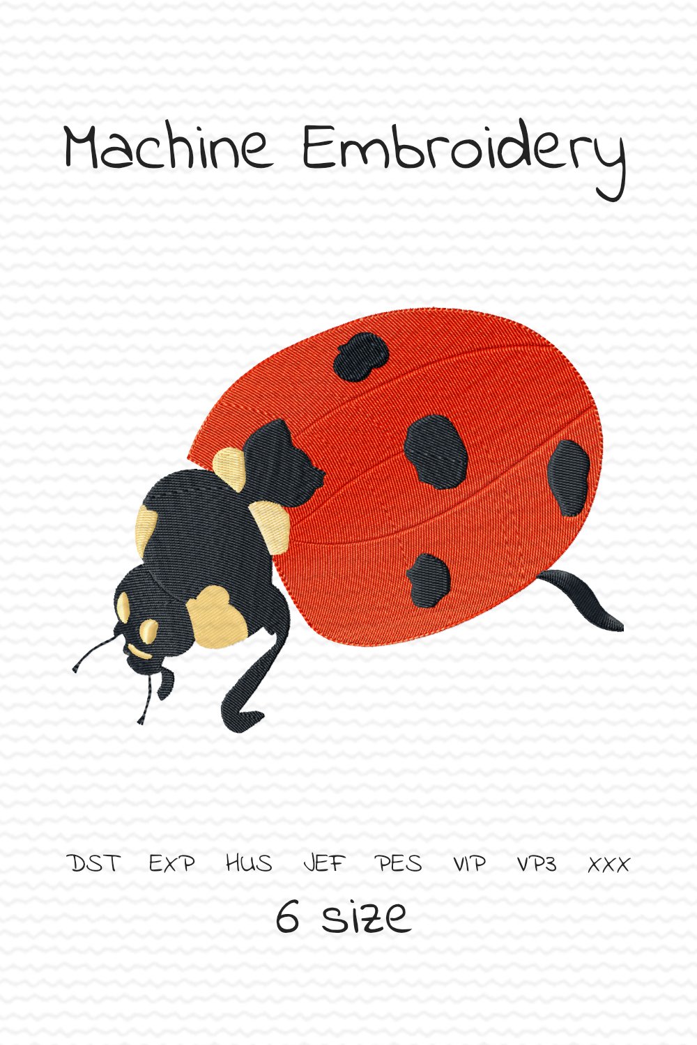 Cute lucky ladybug - Embroidery Design