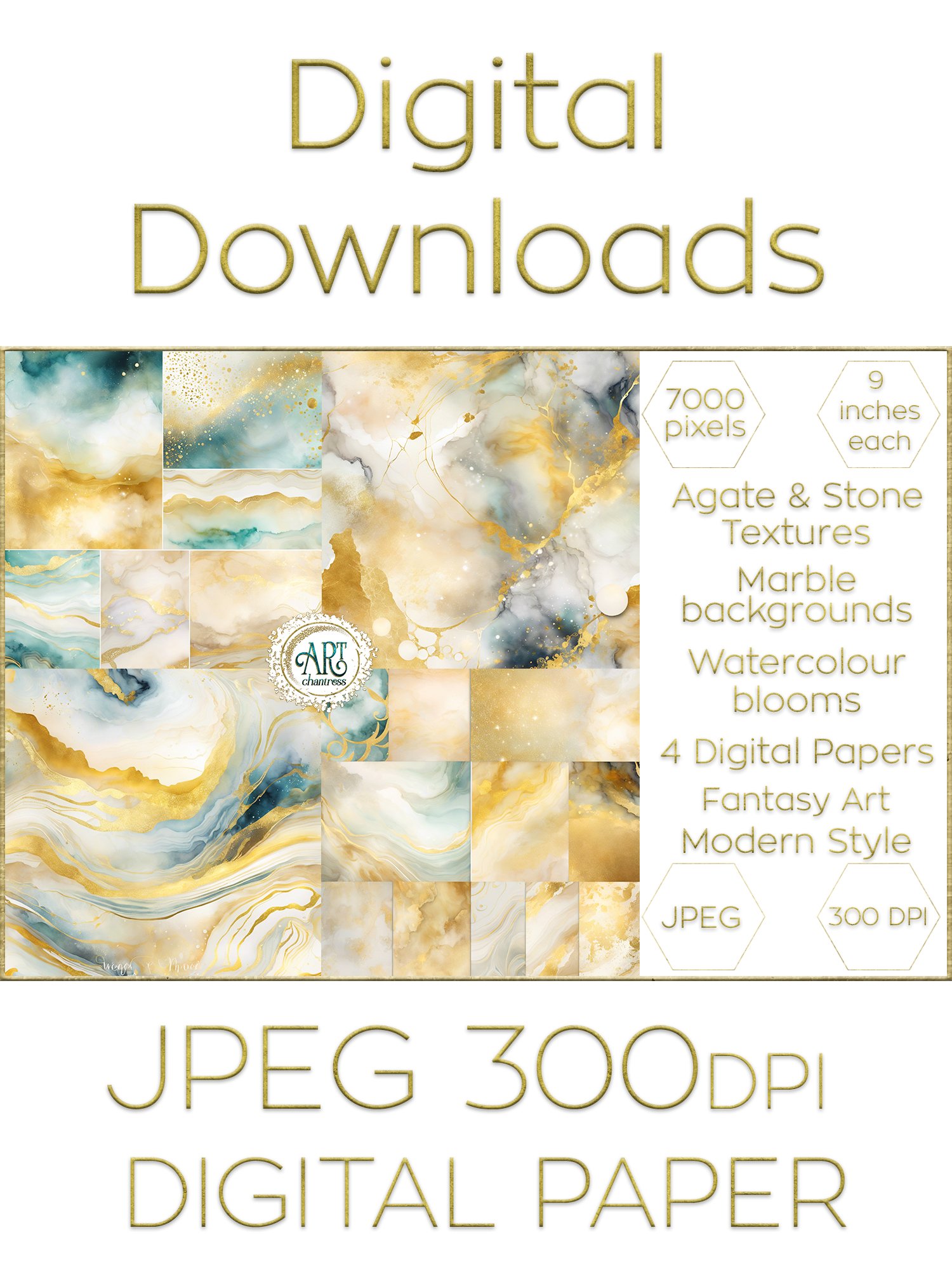 Marble Amethyst Gem Digital Papers Decoration (3686493)