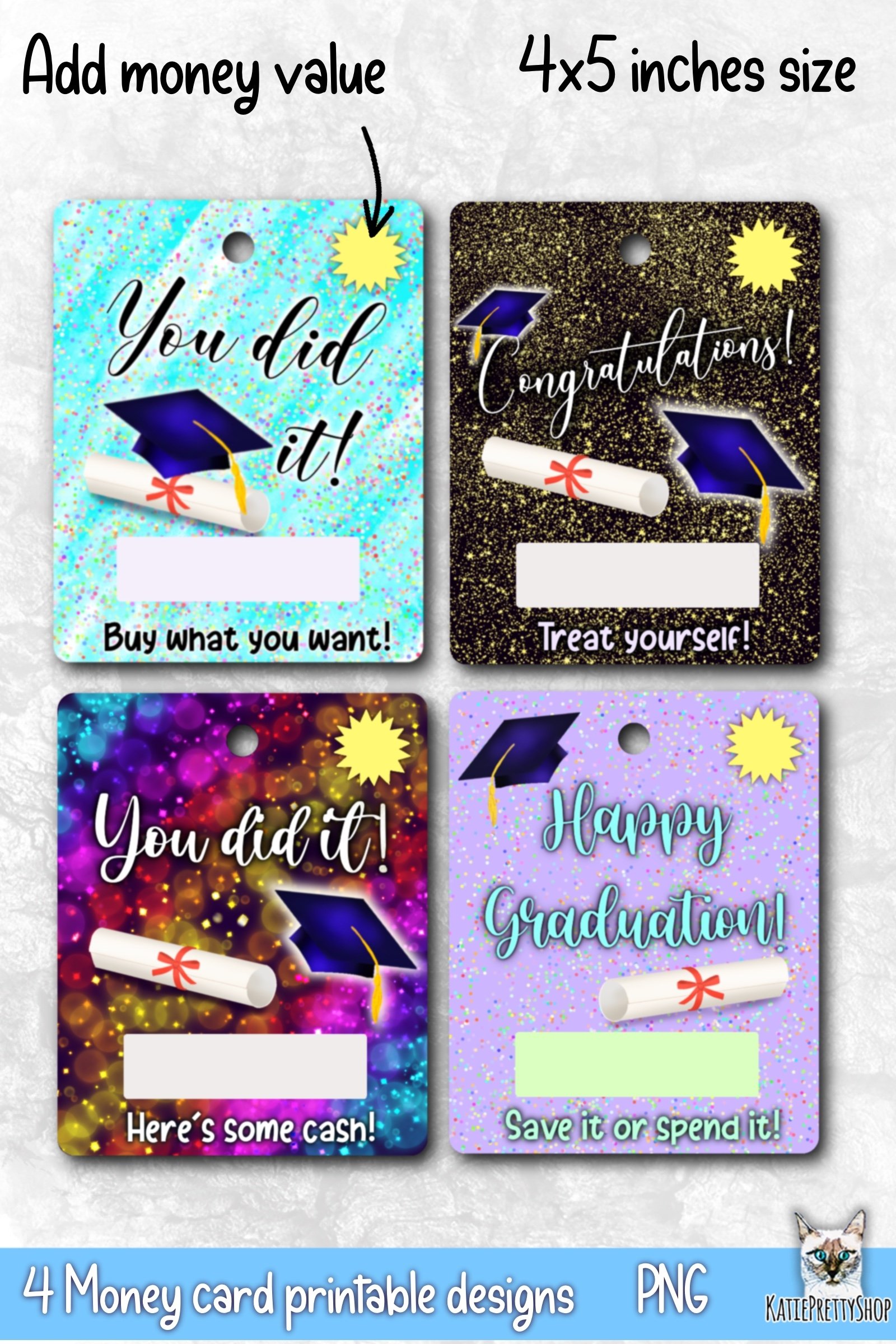 Graduation Money Card PNG Designs | Graduation Gift